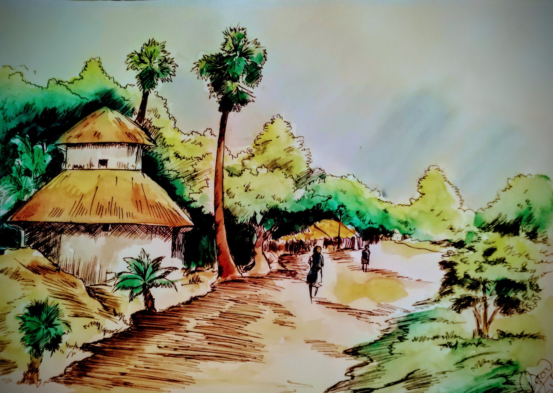 ArtStation - Landscape sketch