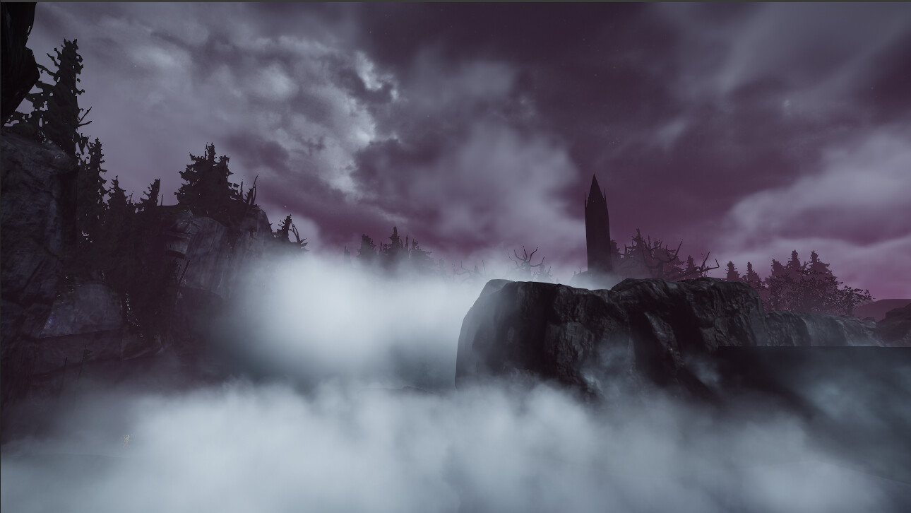 ArtStation - Fog over the hills