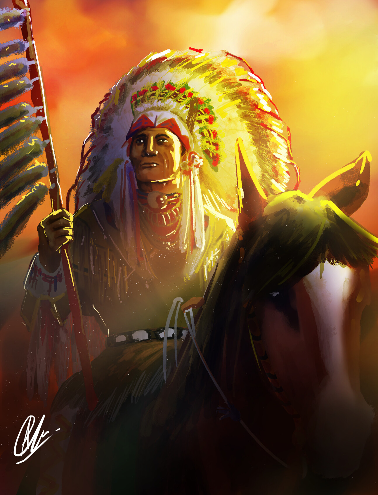 ArtStation - Red Indian - Tribal Chief