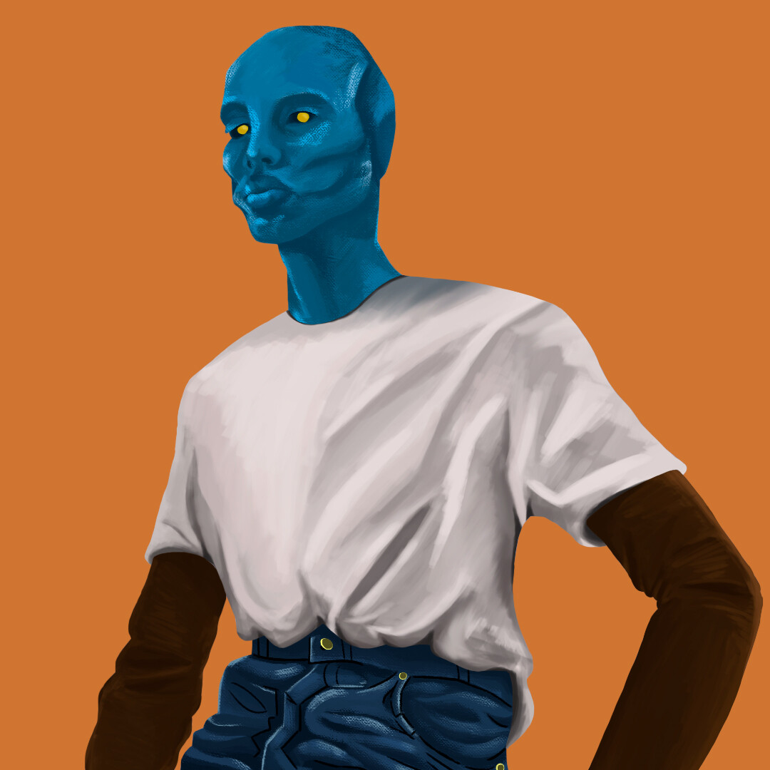 ArtStation - The blue lady