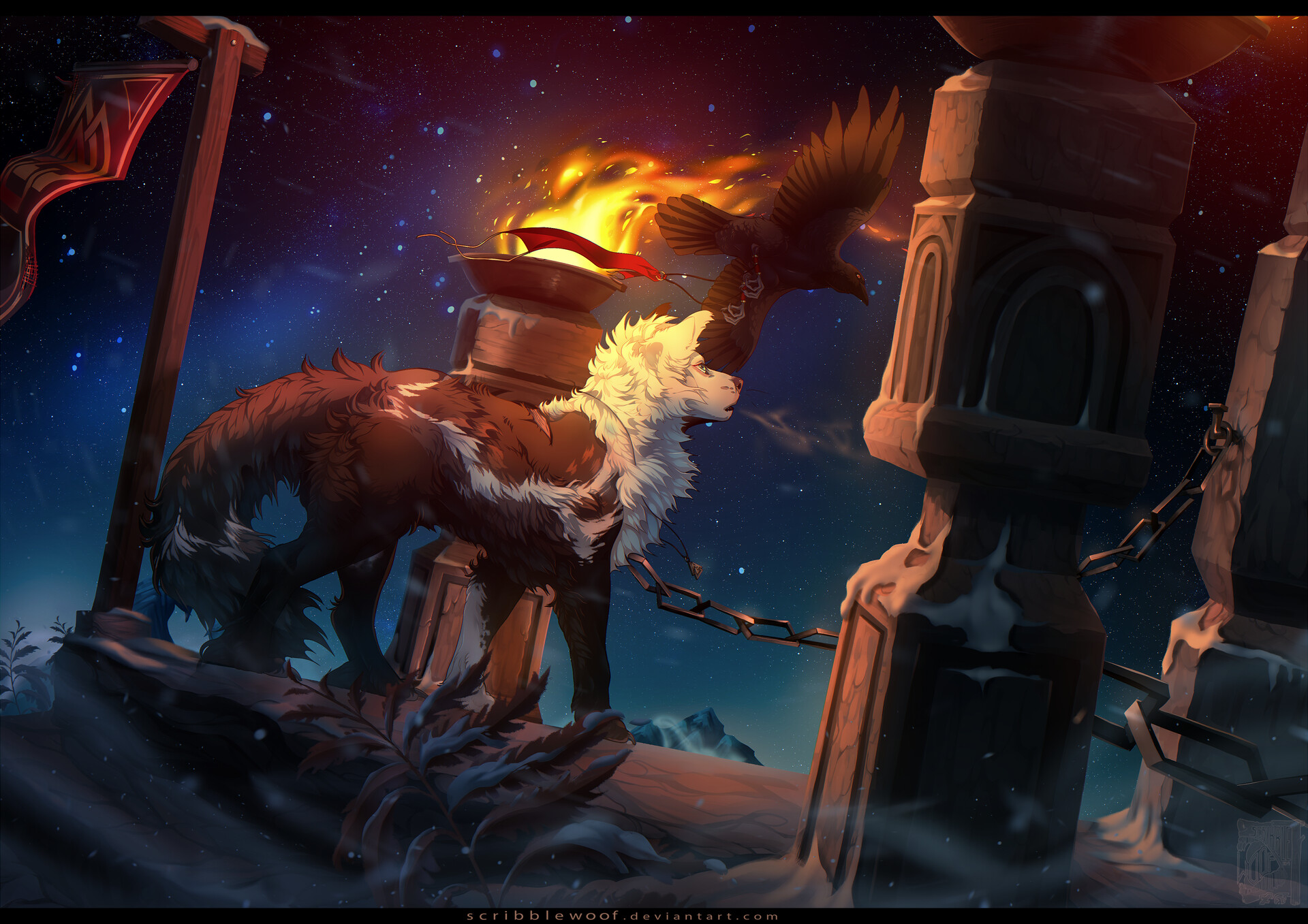 ArtStation - Aurora commission illustration