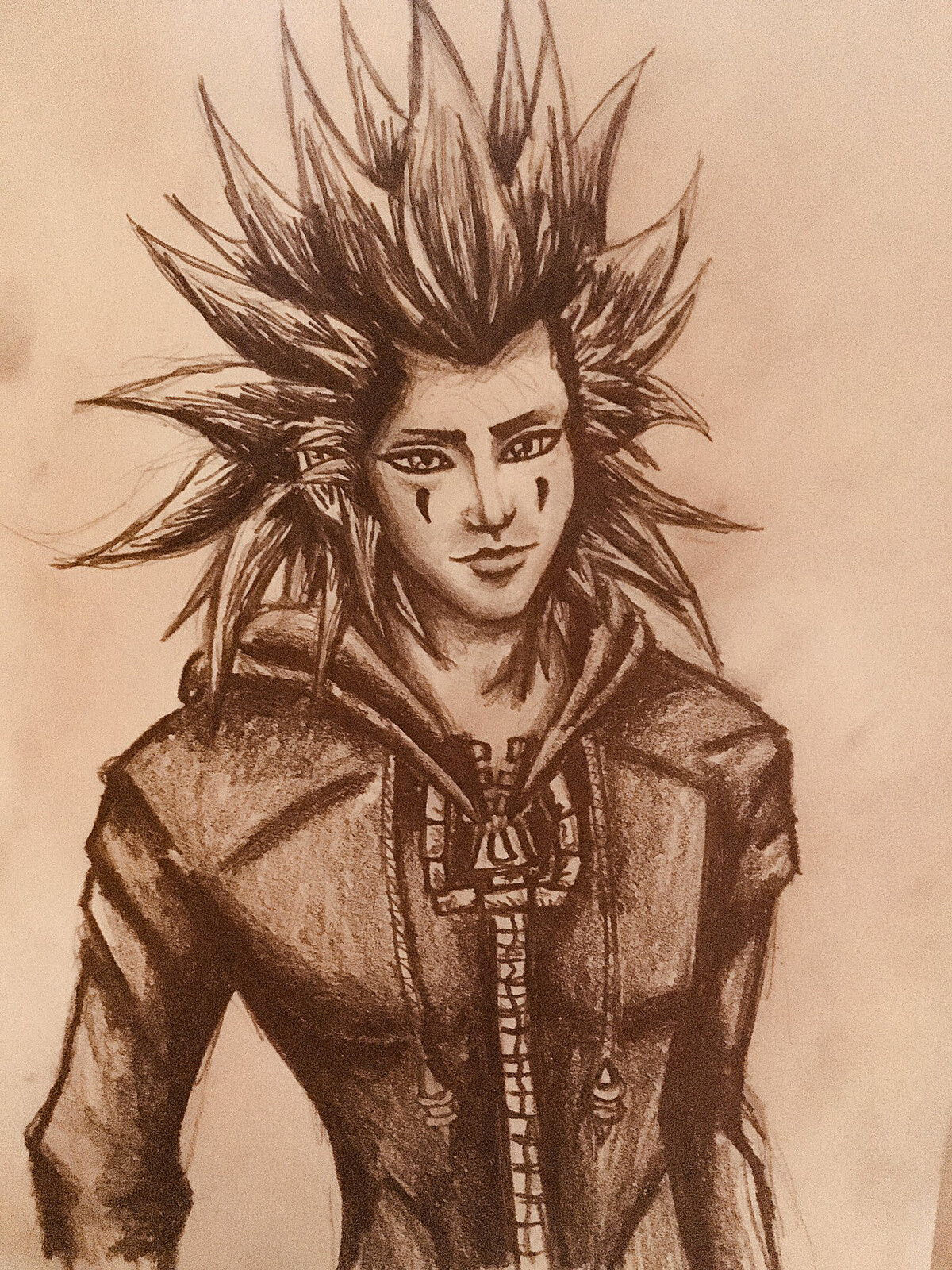 Uma Huseinovic - Axel Kingdom Hearts Pencil Drawing