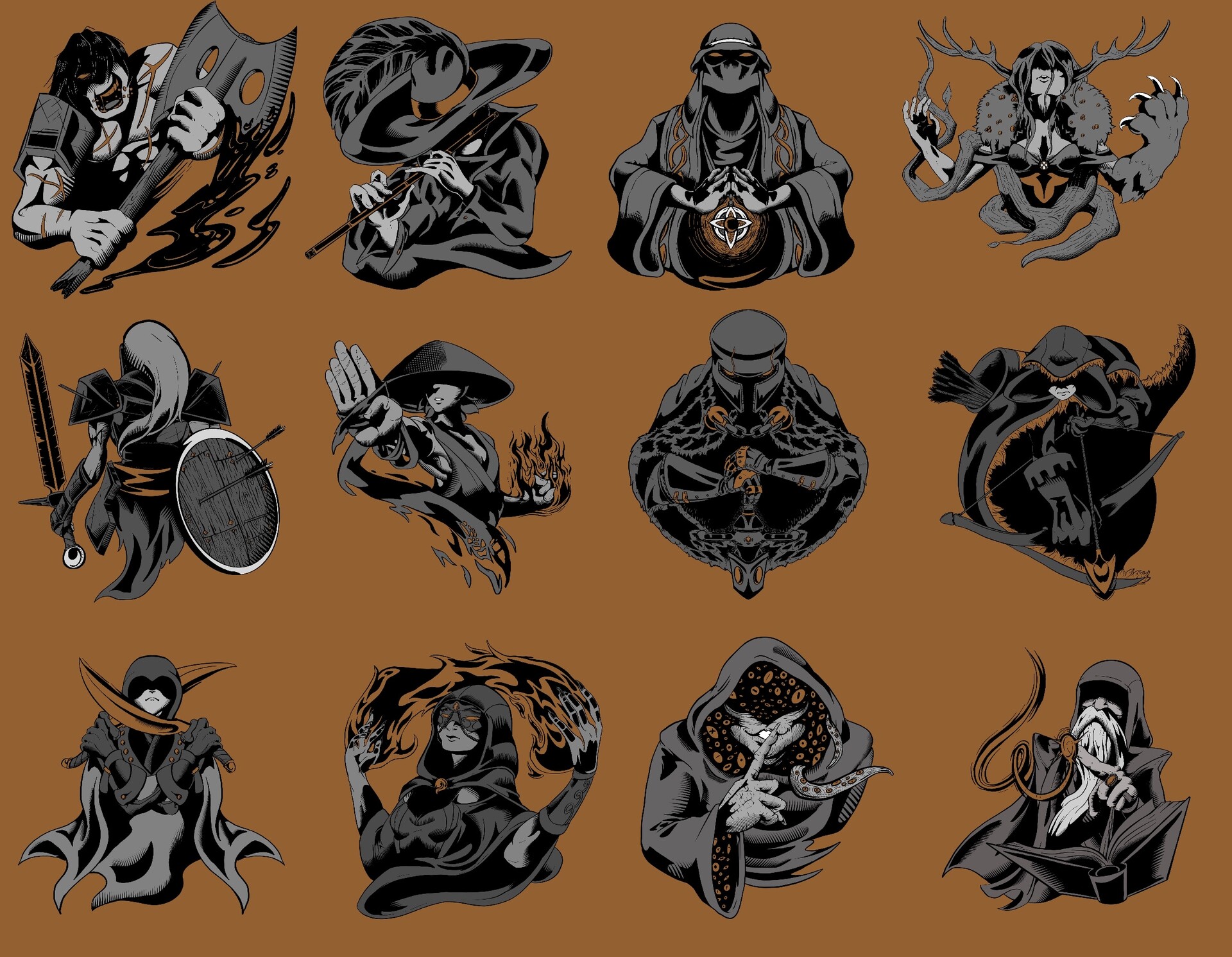 Artstation Dungeons And Dragons Class Icons