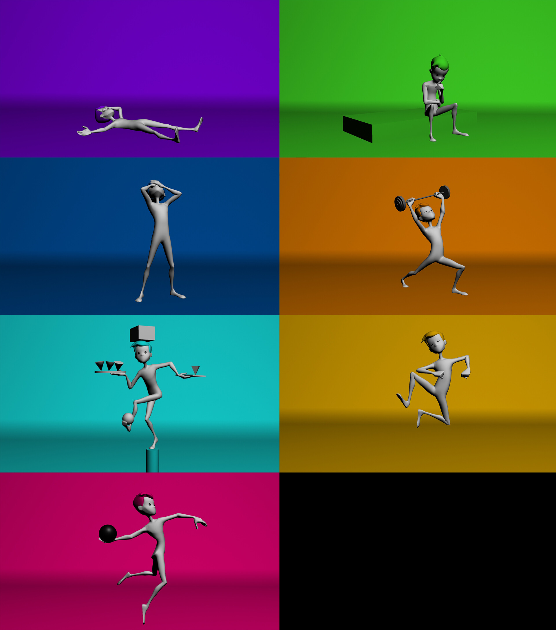 ArtStation - 7 Poses Exercise