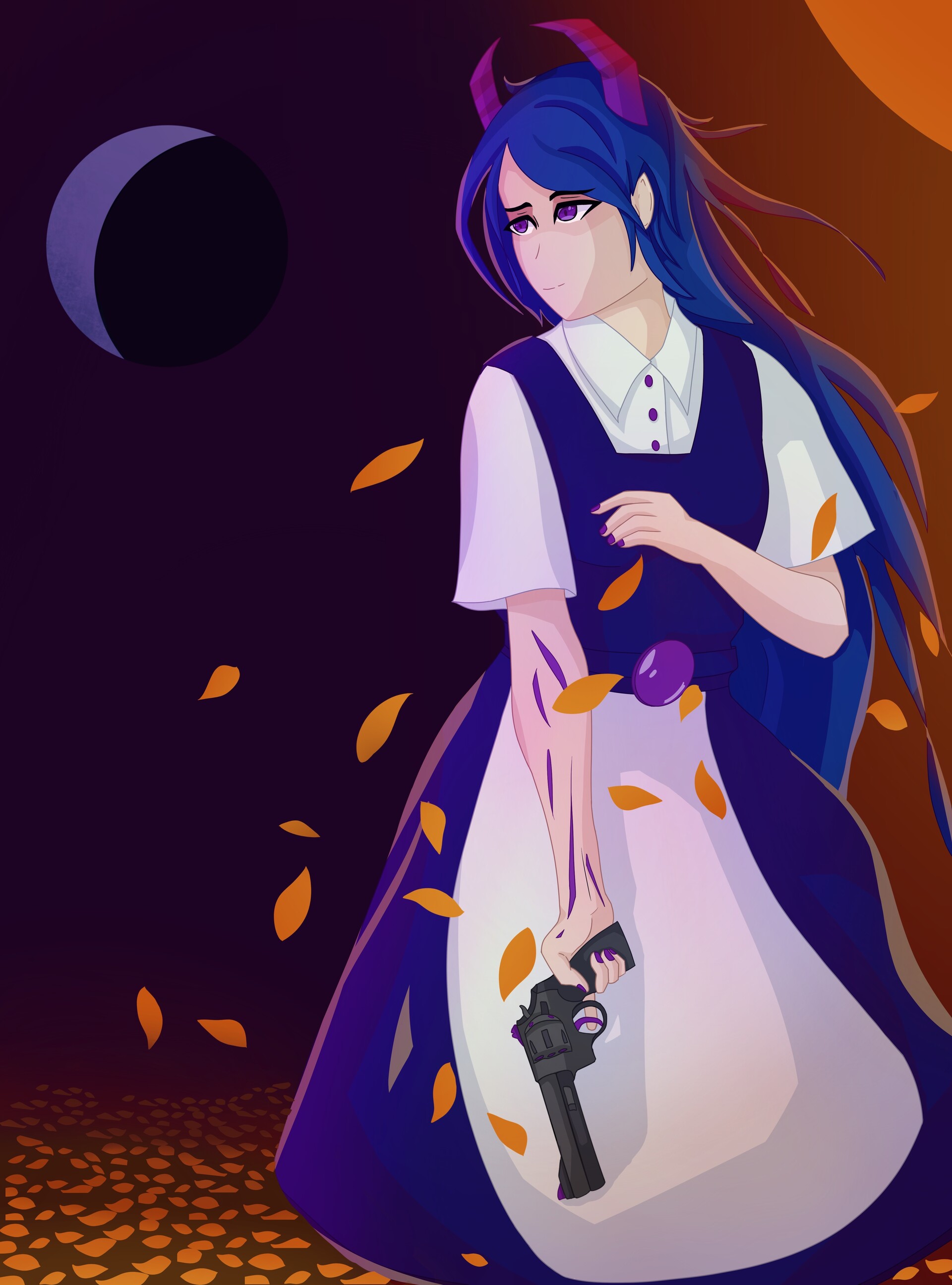 ArtStation - Demon-girl with gun