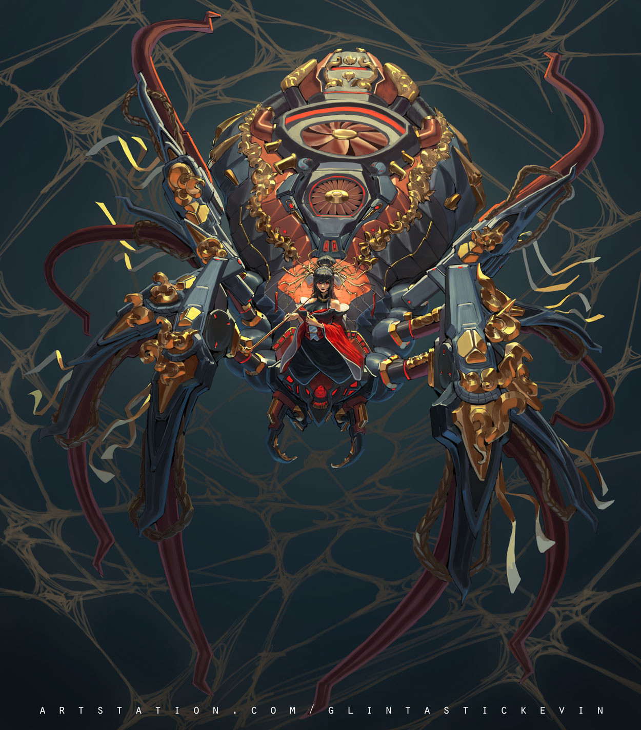 Japanese Mech Spider Girl by Kevin Glint : r/ImaginaryMechs