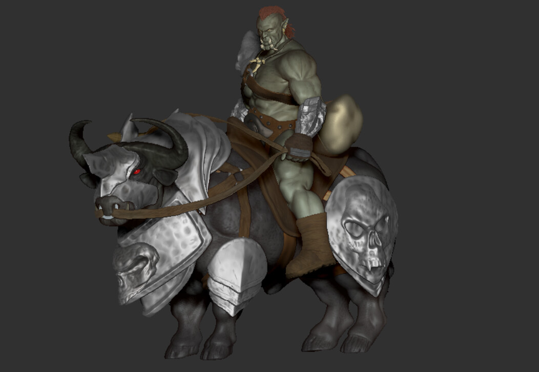 ArtStation - Learning Zbrush with an Orc and his Bull