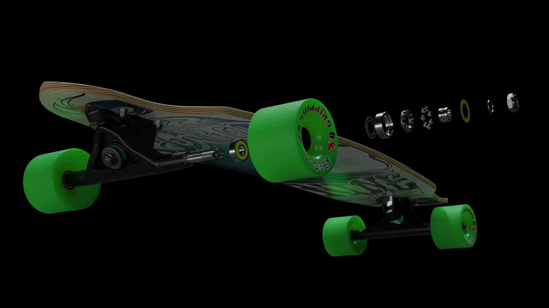 Andries van Niekerk - Skateboard Exploded Animation