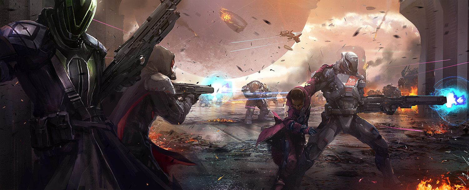 ArtStation - Illustration Keyframe moment for Bungie’s Destiny