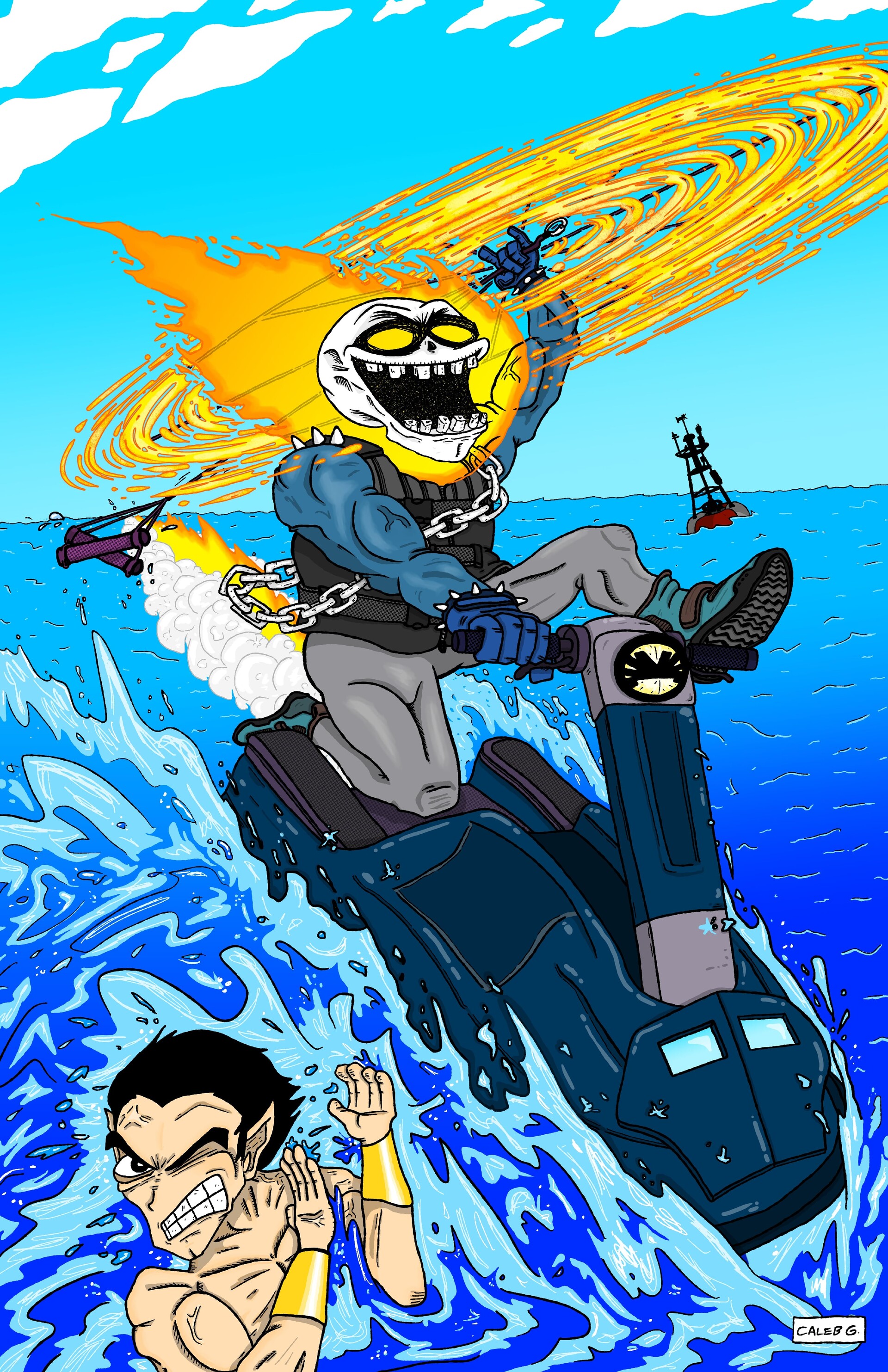ArtStation - Jet Ski Ghost Rider