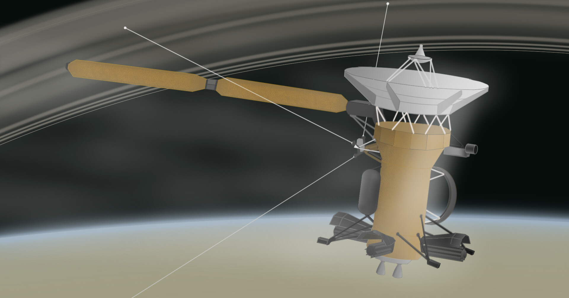 ArtStation - Cassini's Grand Finale