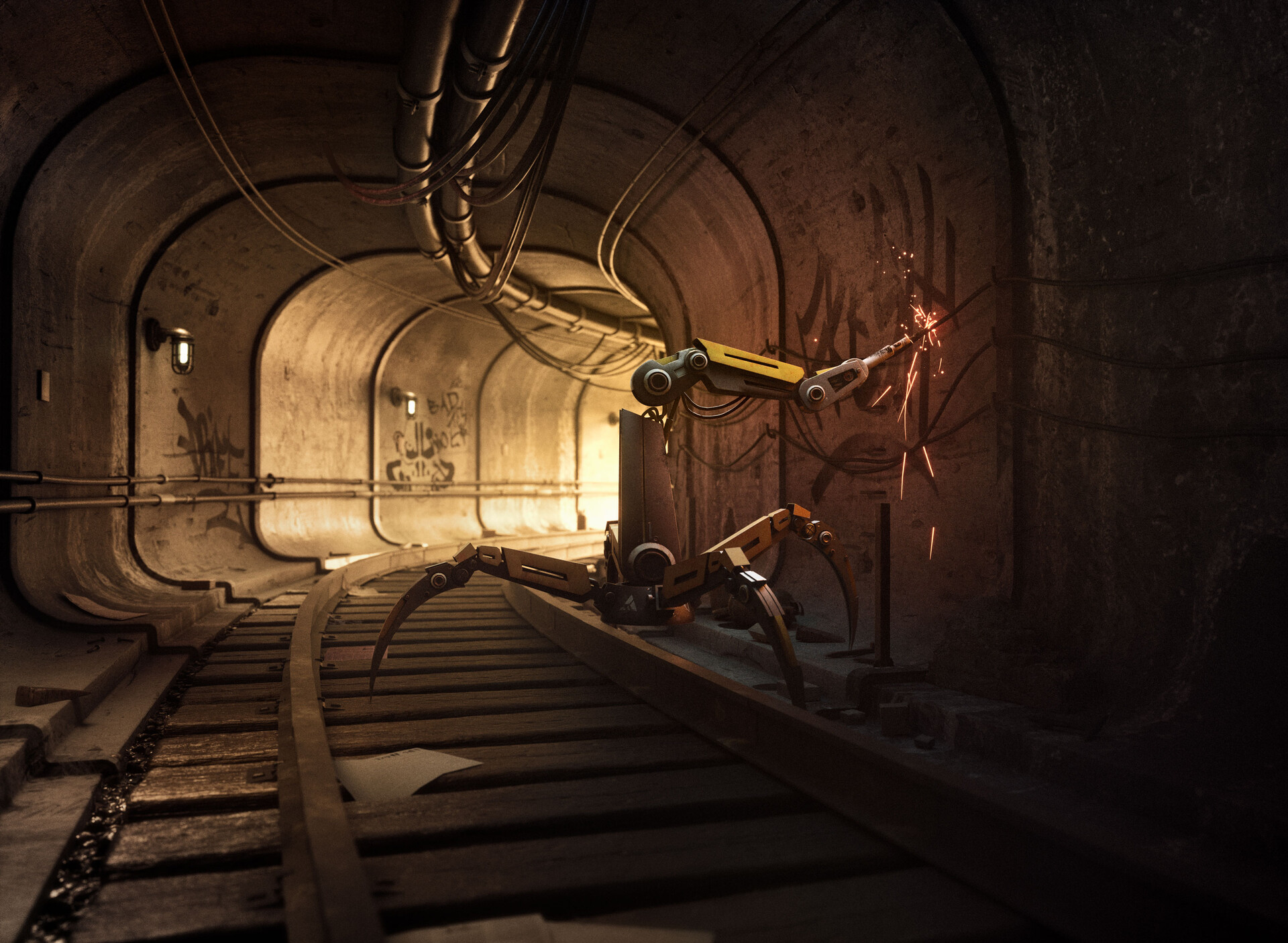 ArtStation - Subway Tunnel Robot