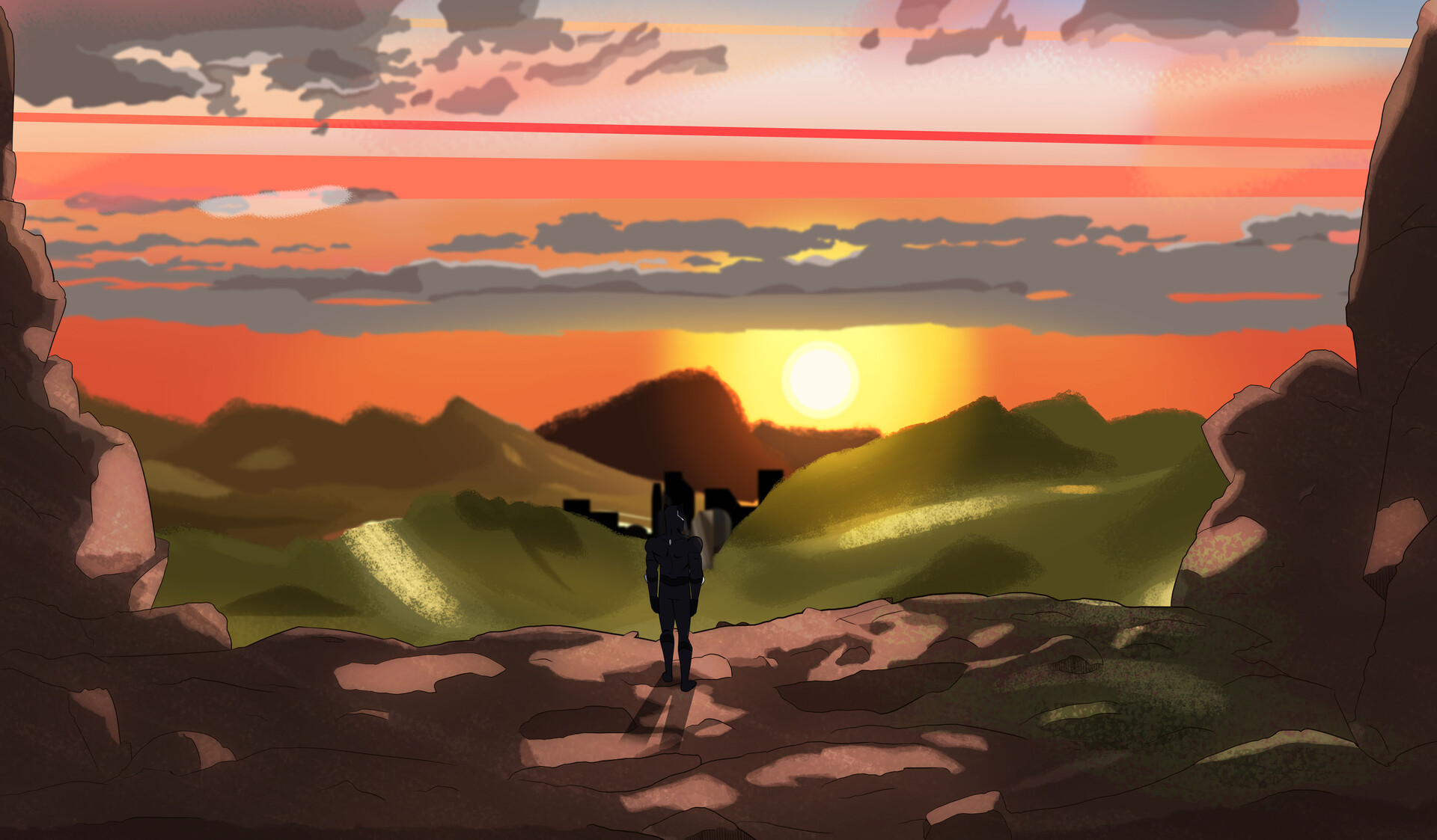 ArtStation - Rest In Power, Wakanda Sunset- Chadwick Boseman