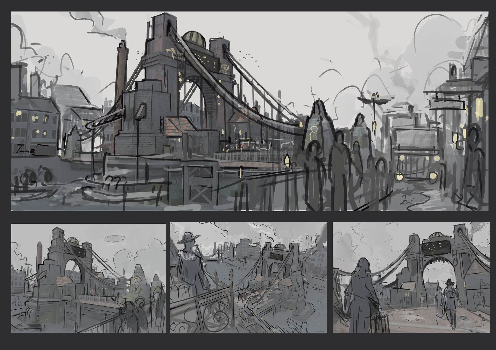 Bridge Street (Blender + Krita) : r/krita