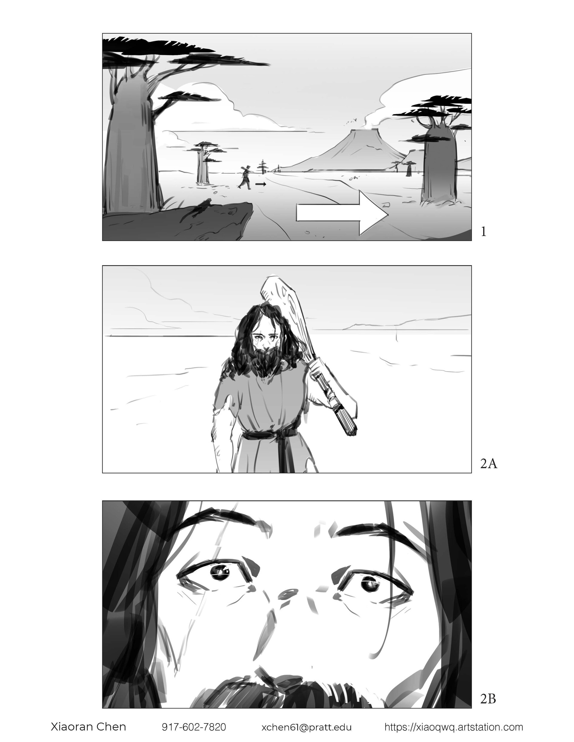 ArtStation - Caveman and the Alien