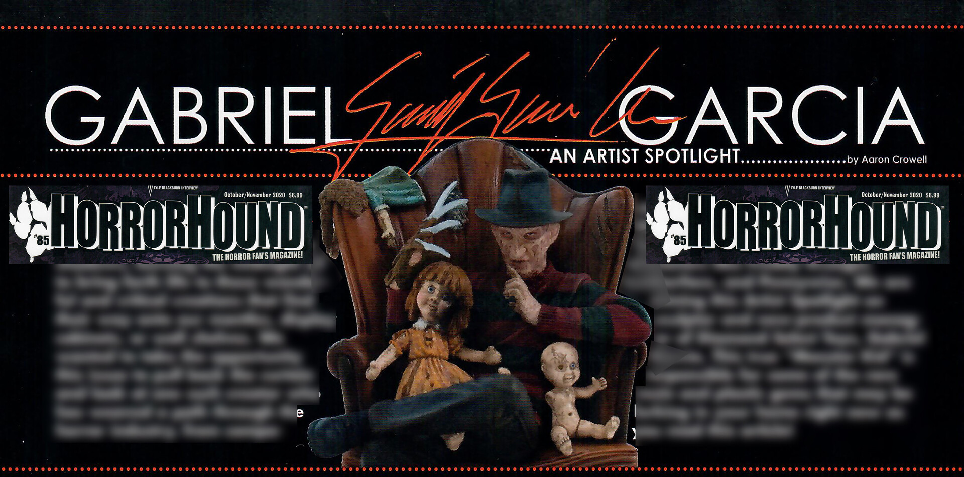 Gabriel Garcia - HorrorHound Magazine Artist Spotlight Interview