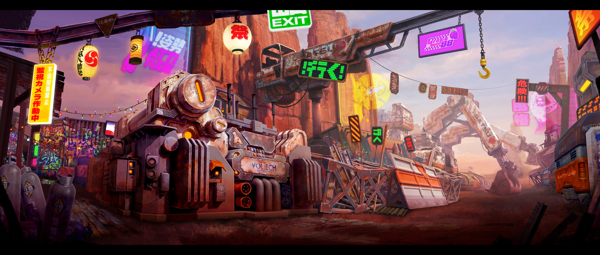 ArtStation - DesertPunk Project - Scrap Town