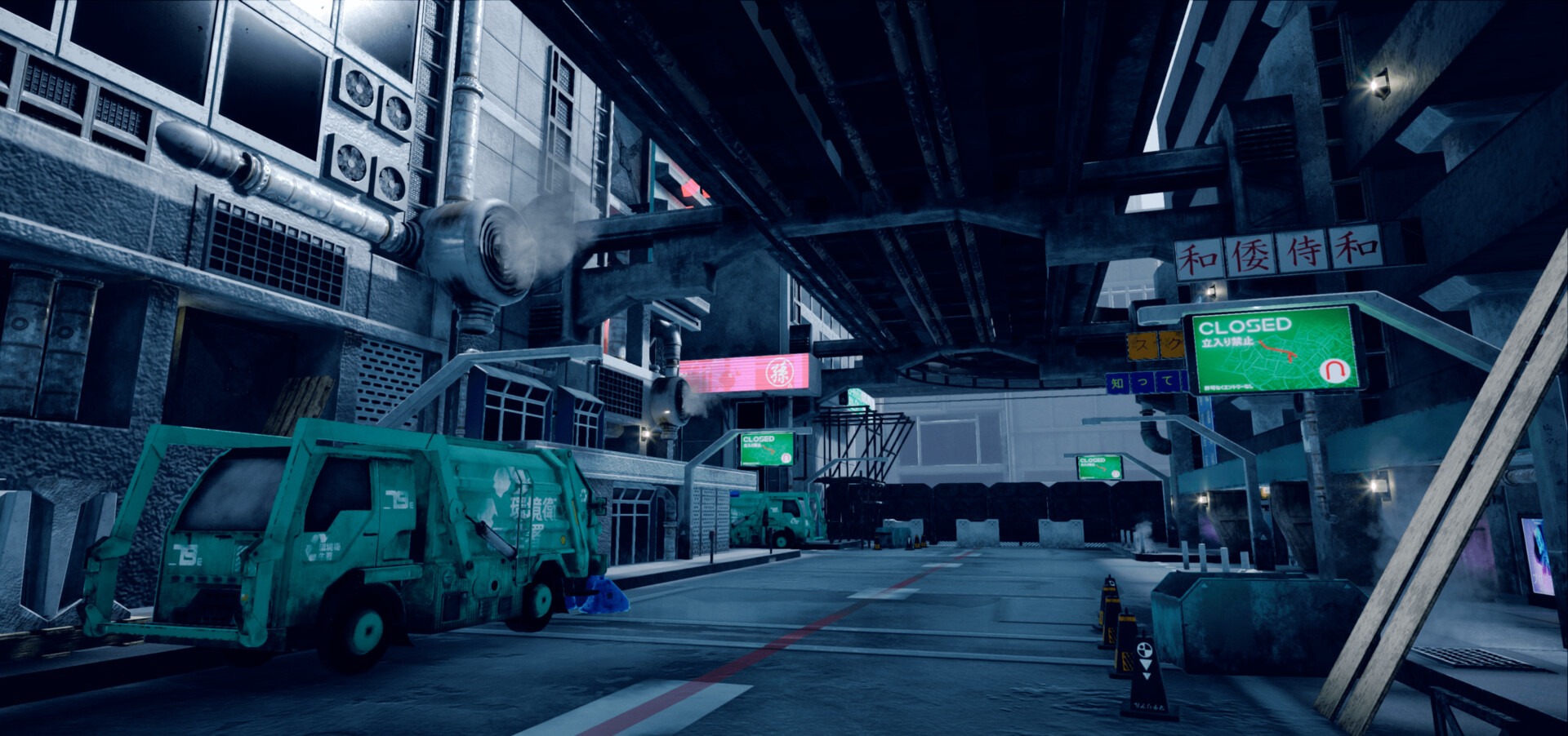 ArtStation - Ghost In The Shell Enviroment Scene