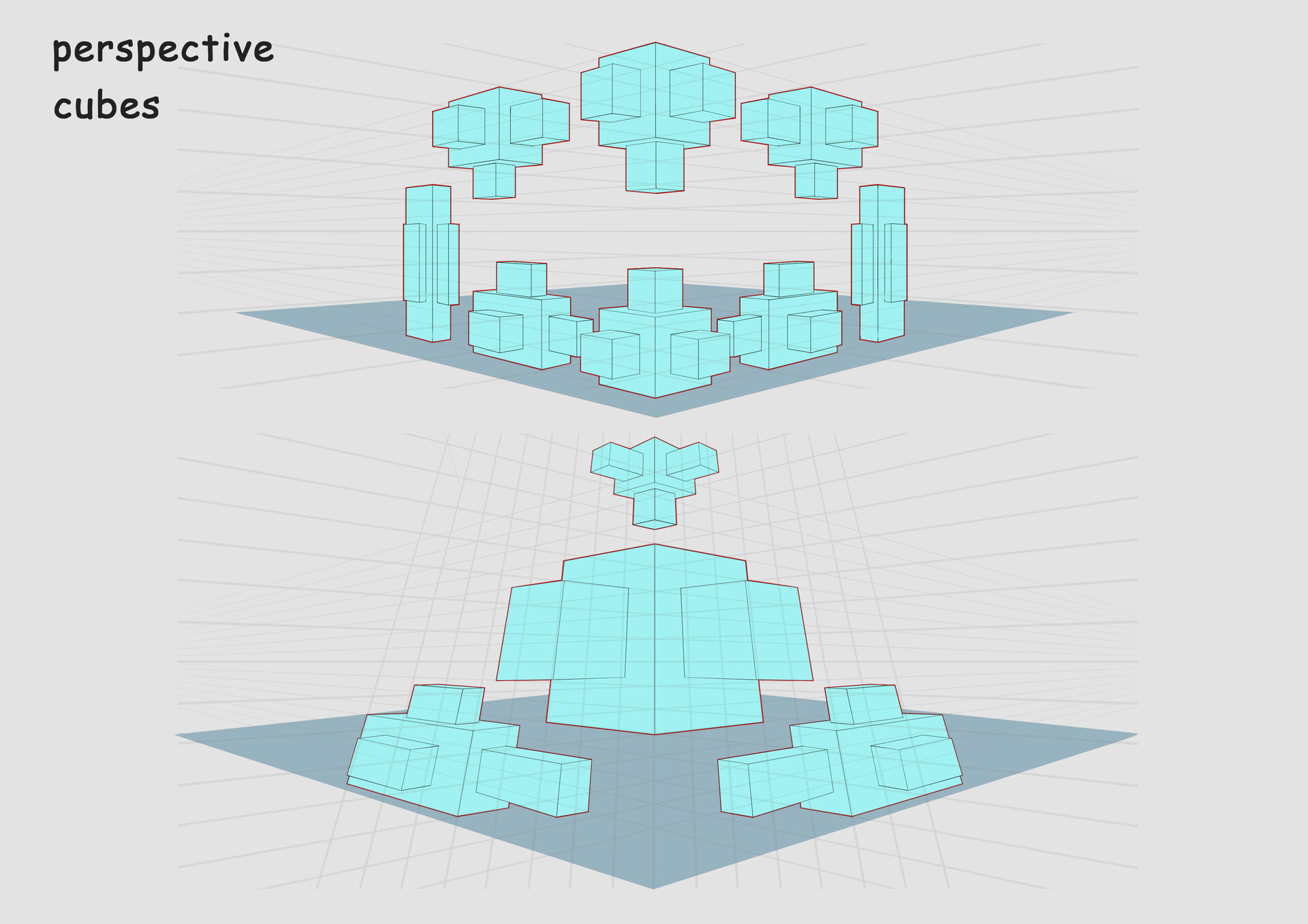 ArtStation - perspective cubes