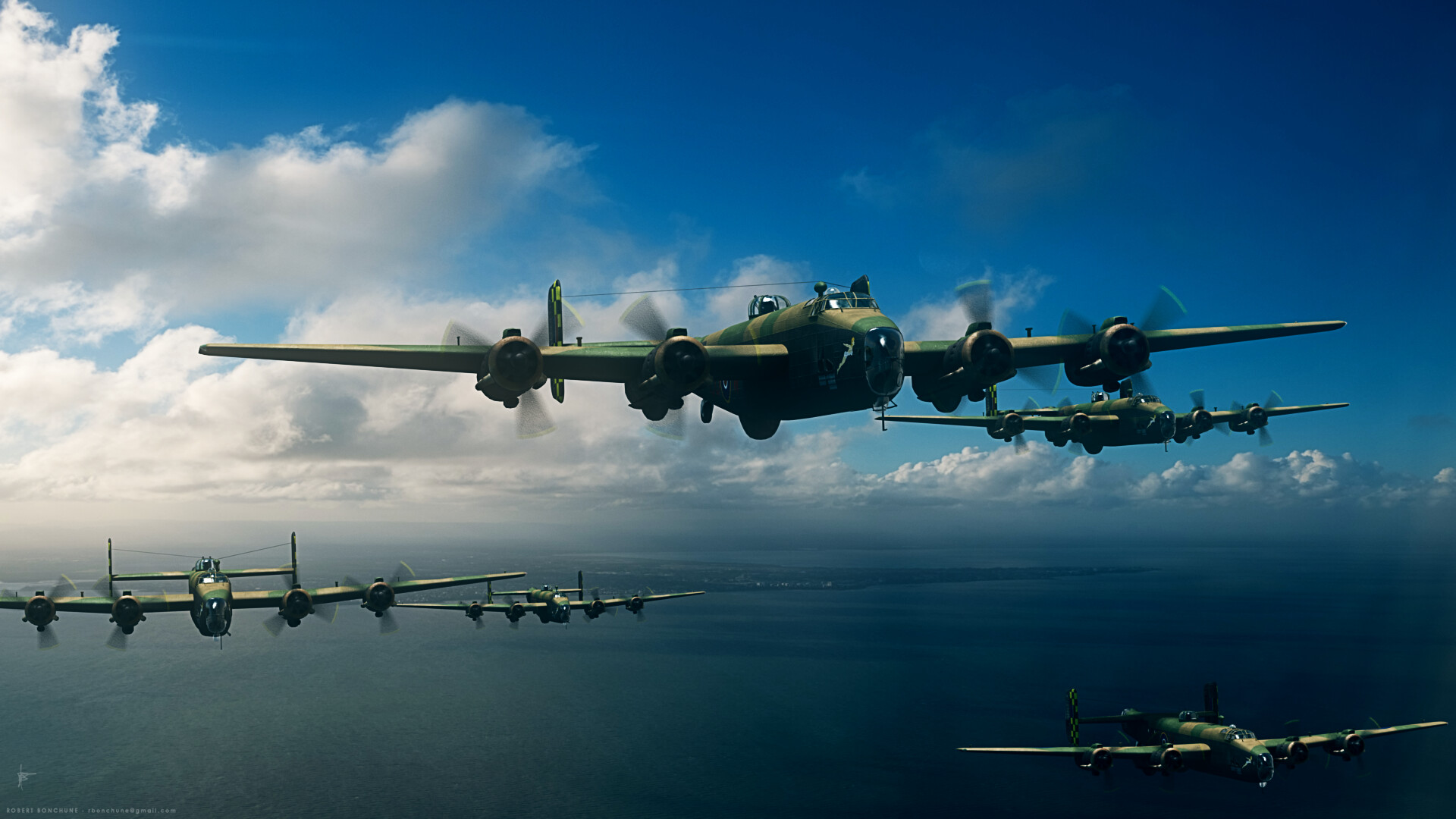 ArtStation - Another Run (RAF Halifax Mk III)