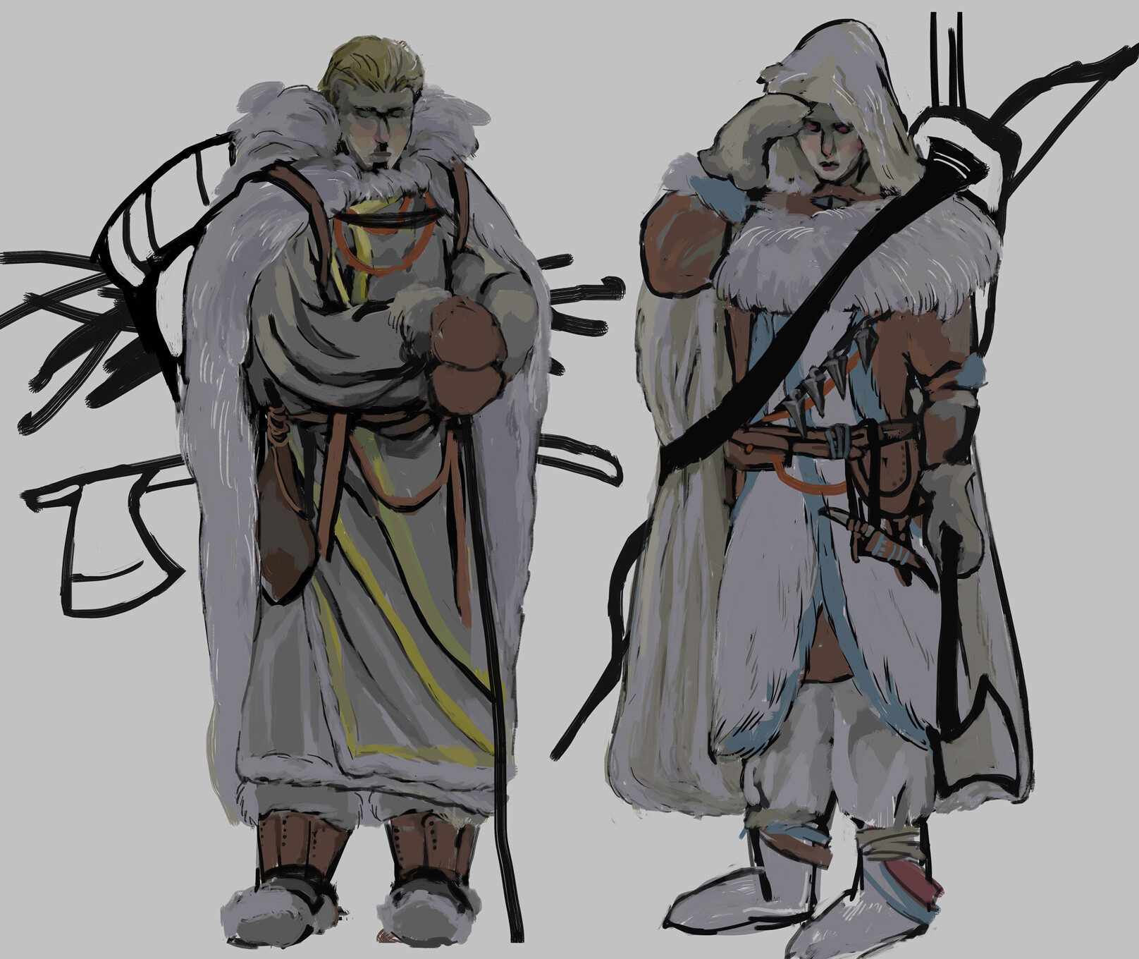 ArtStation - hunters in winter