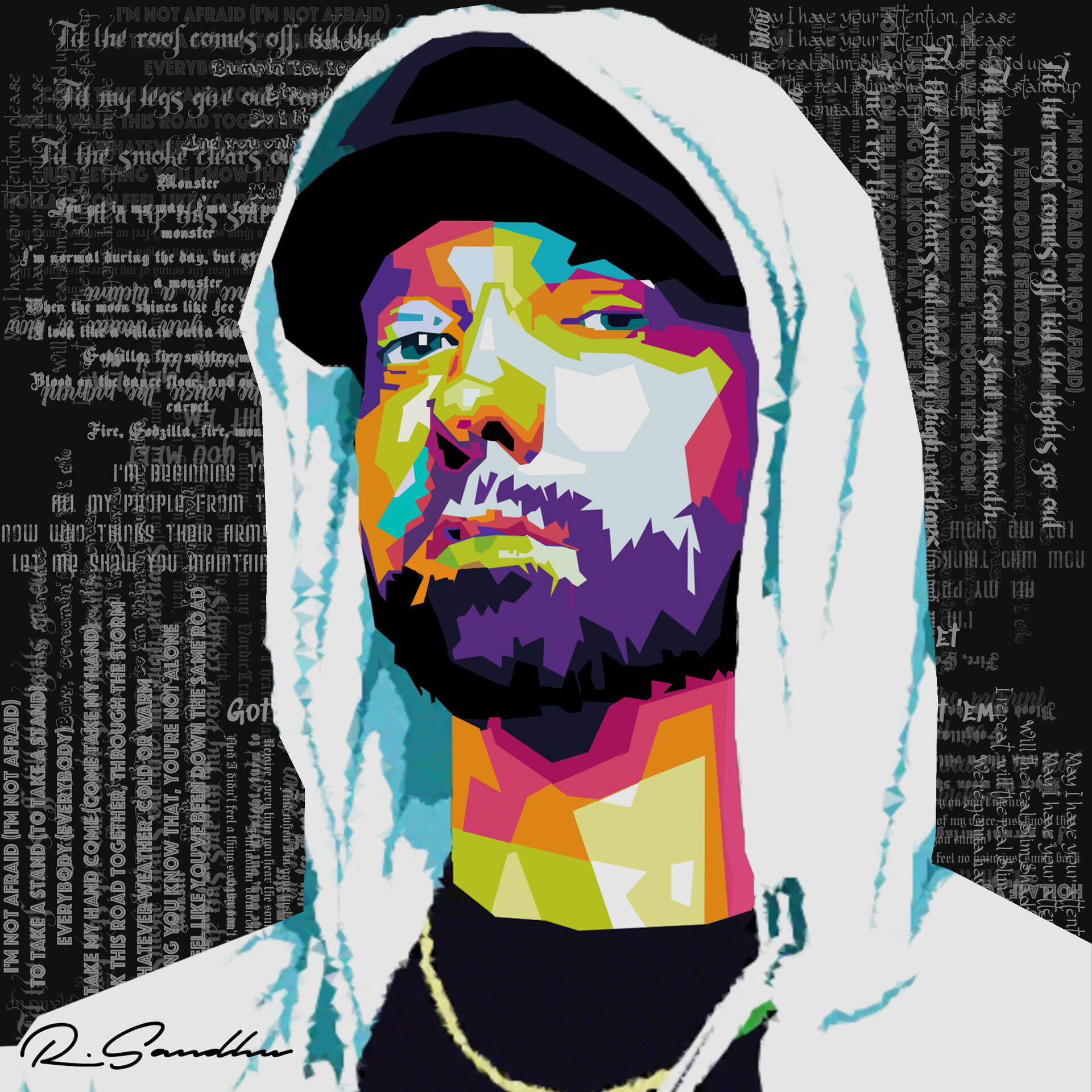 ArtStation - Eminem WPAP - Typo