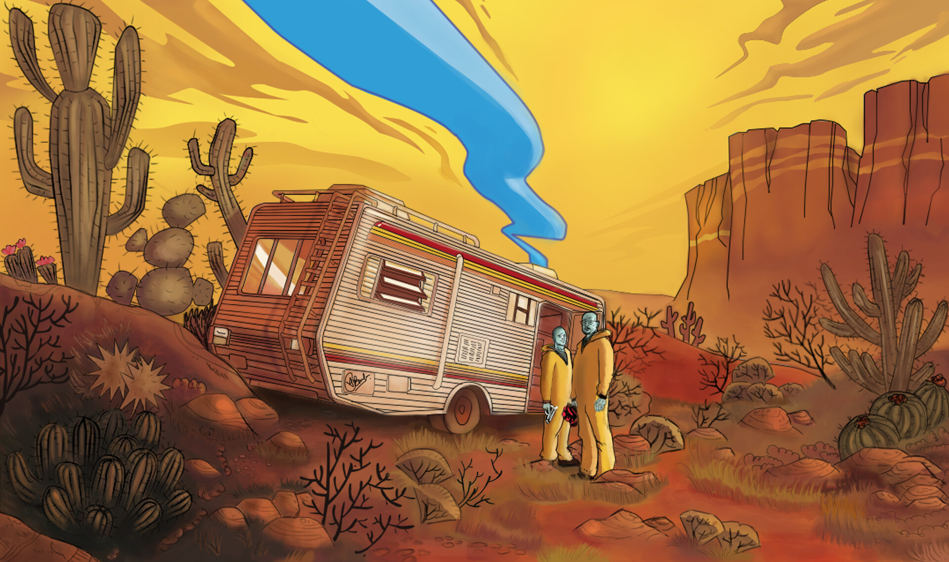 ArtStation - Breaking Bad Illustration