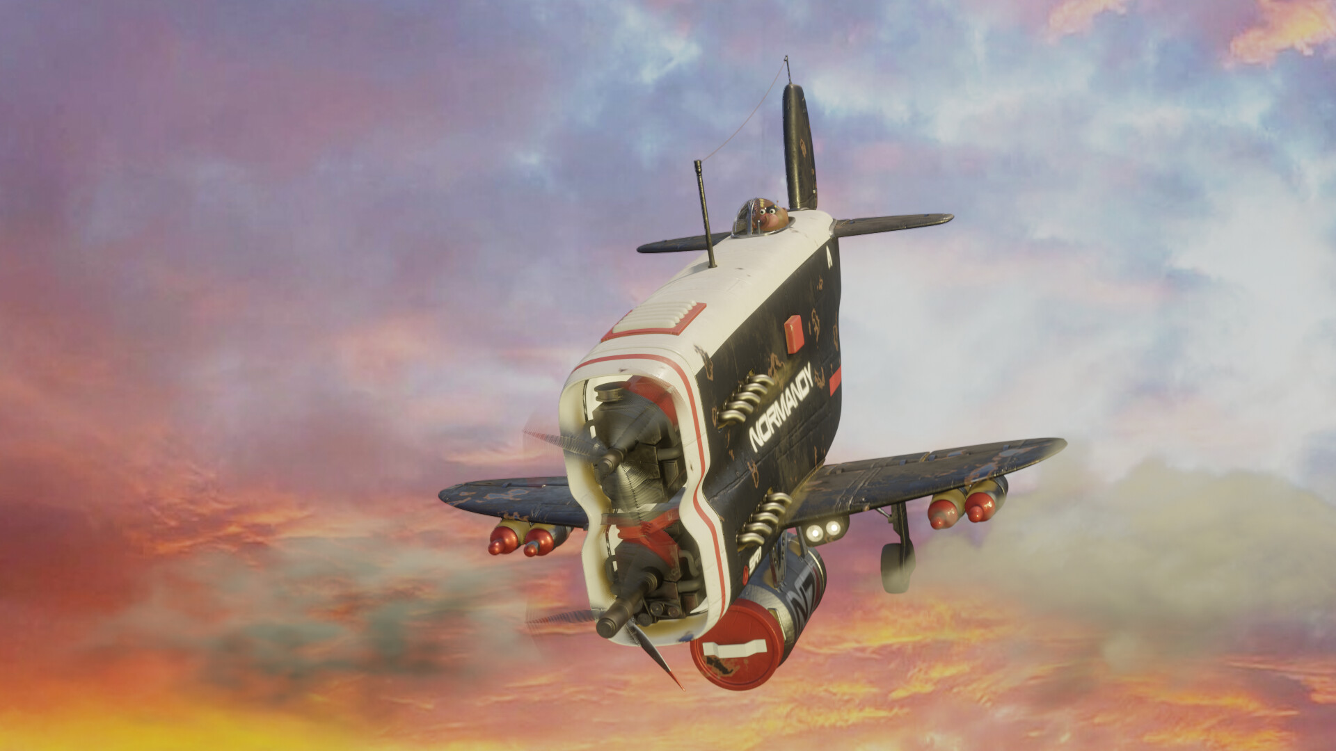 Aleksander Merkushkin - "Normandy" with cow pilot