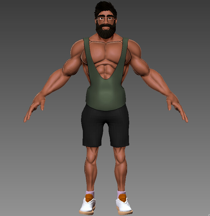 ArtStation - "Anatomy Study of a GymBro who Skips Leg Day"