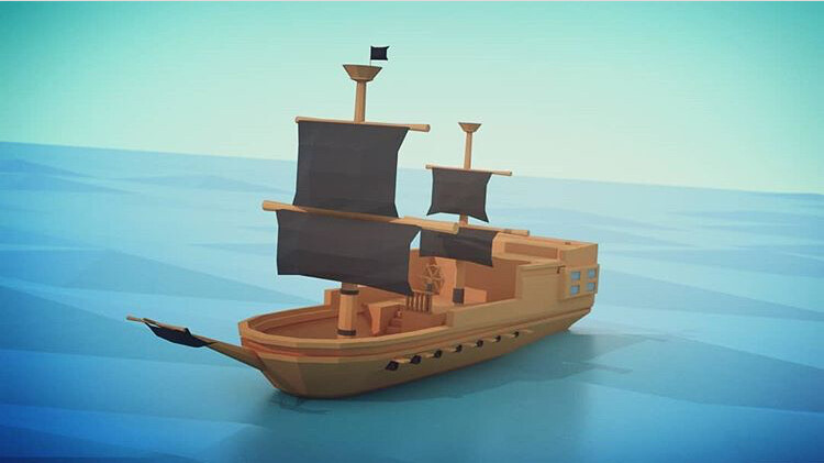 ArtStation - Low poly ship