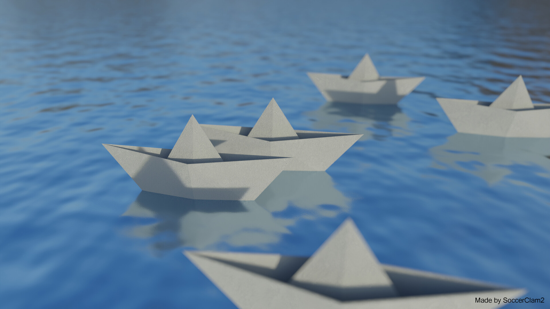 ArtStation - Paper Boat on a Lake