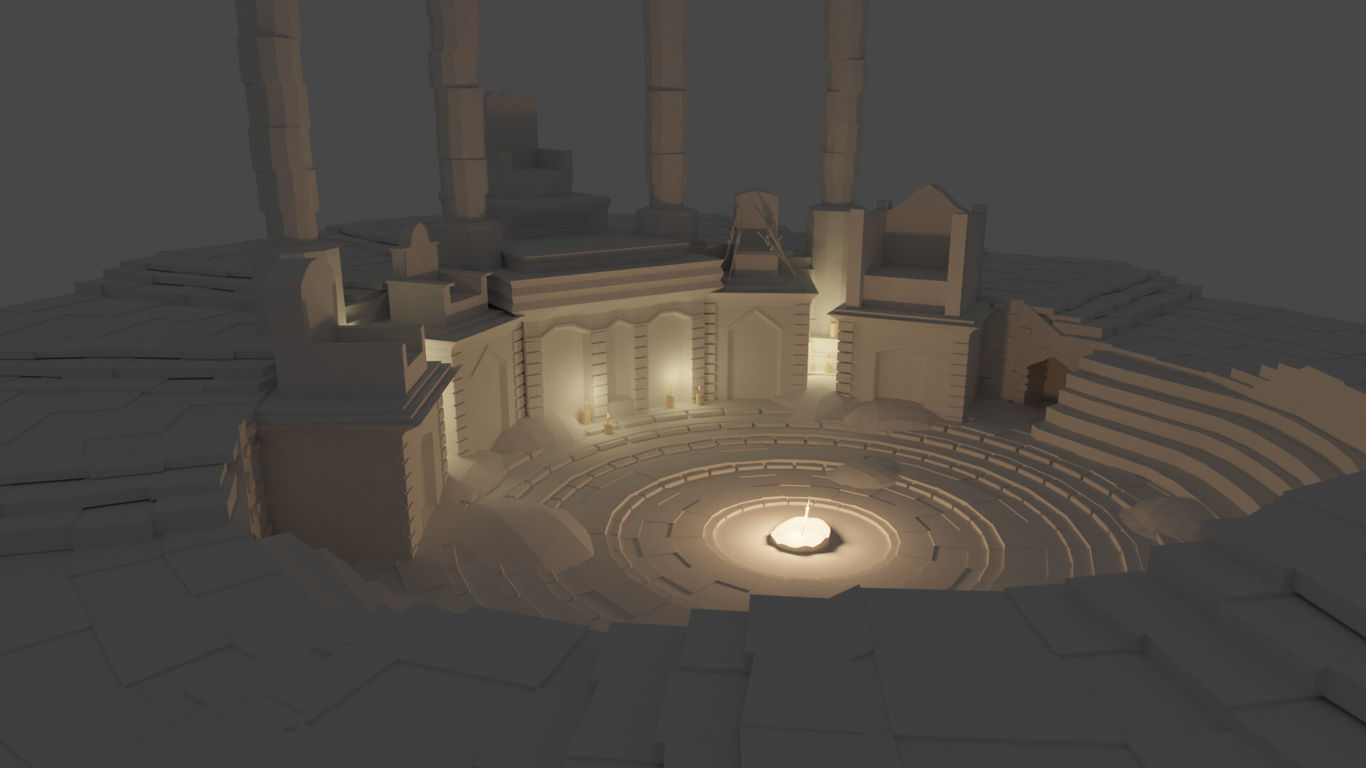 ArtStation - Firelink shrine [Low Poly]