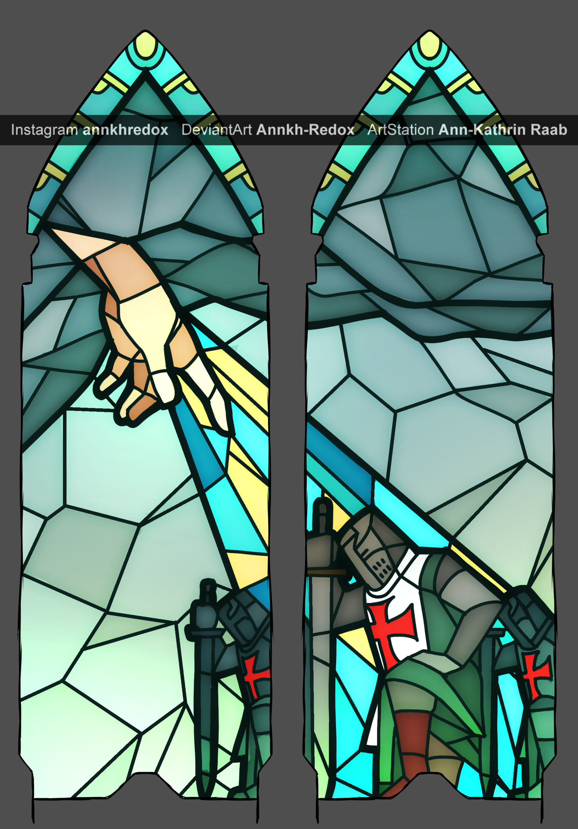 ArtStation - Game Textures: Church Windows "Futuristic Templars"