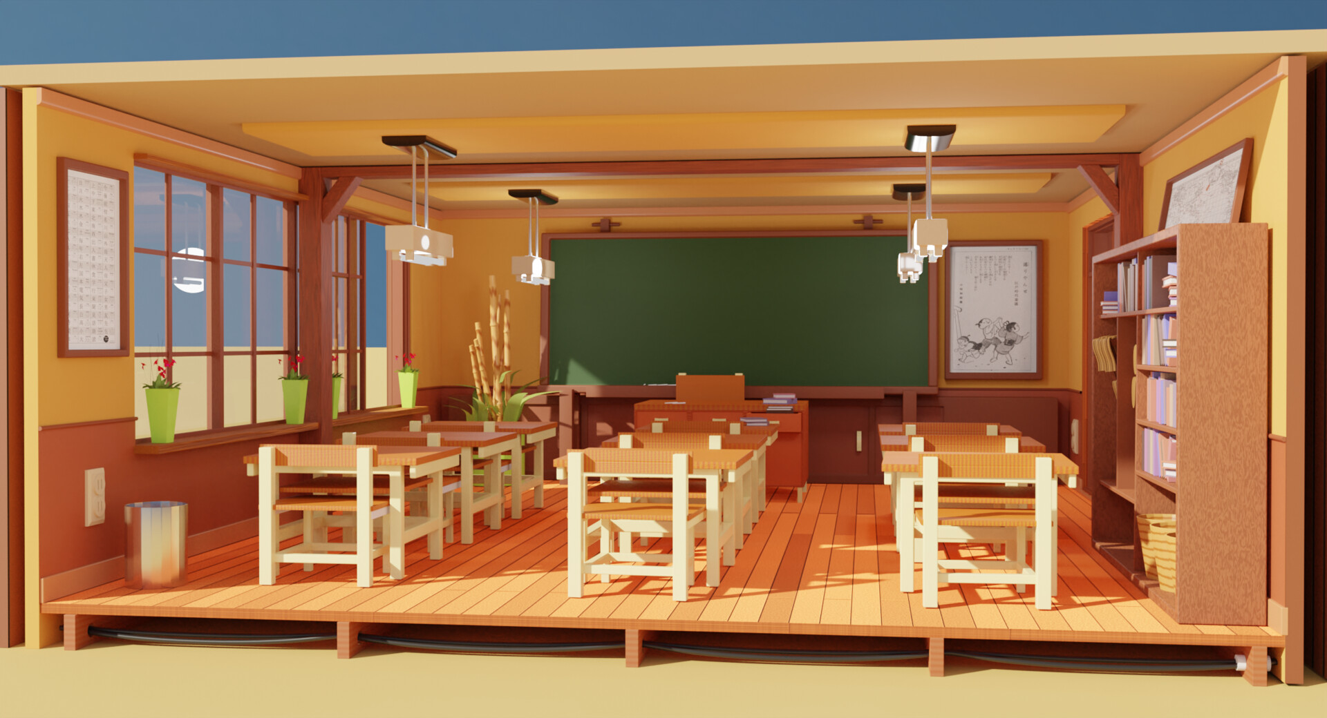 ArtStation - japanese classroom
