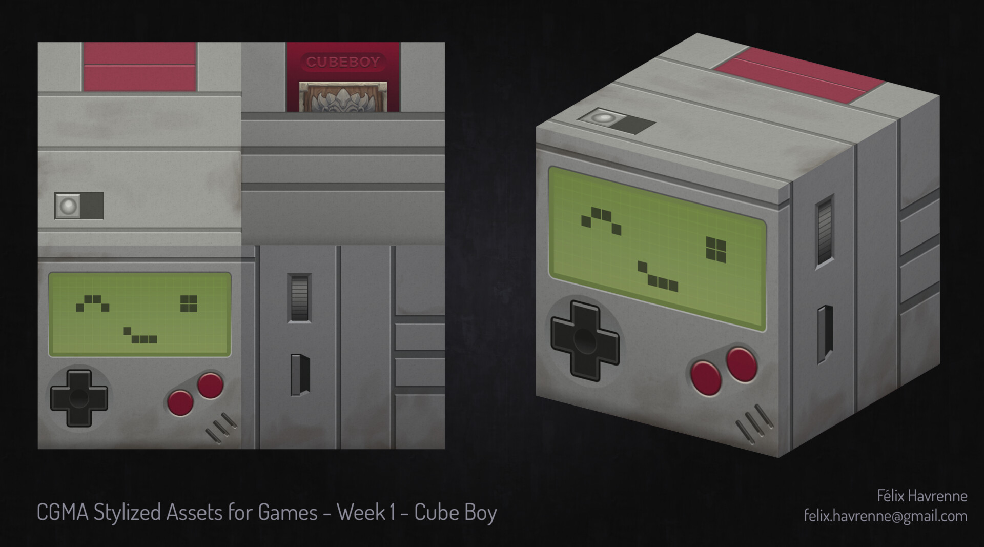 Félix Havrenne - 'Stylized Assets for Games' - First week assignement