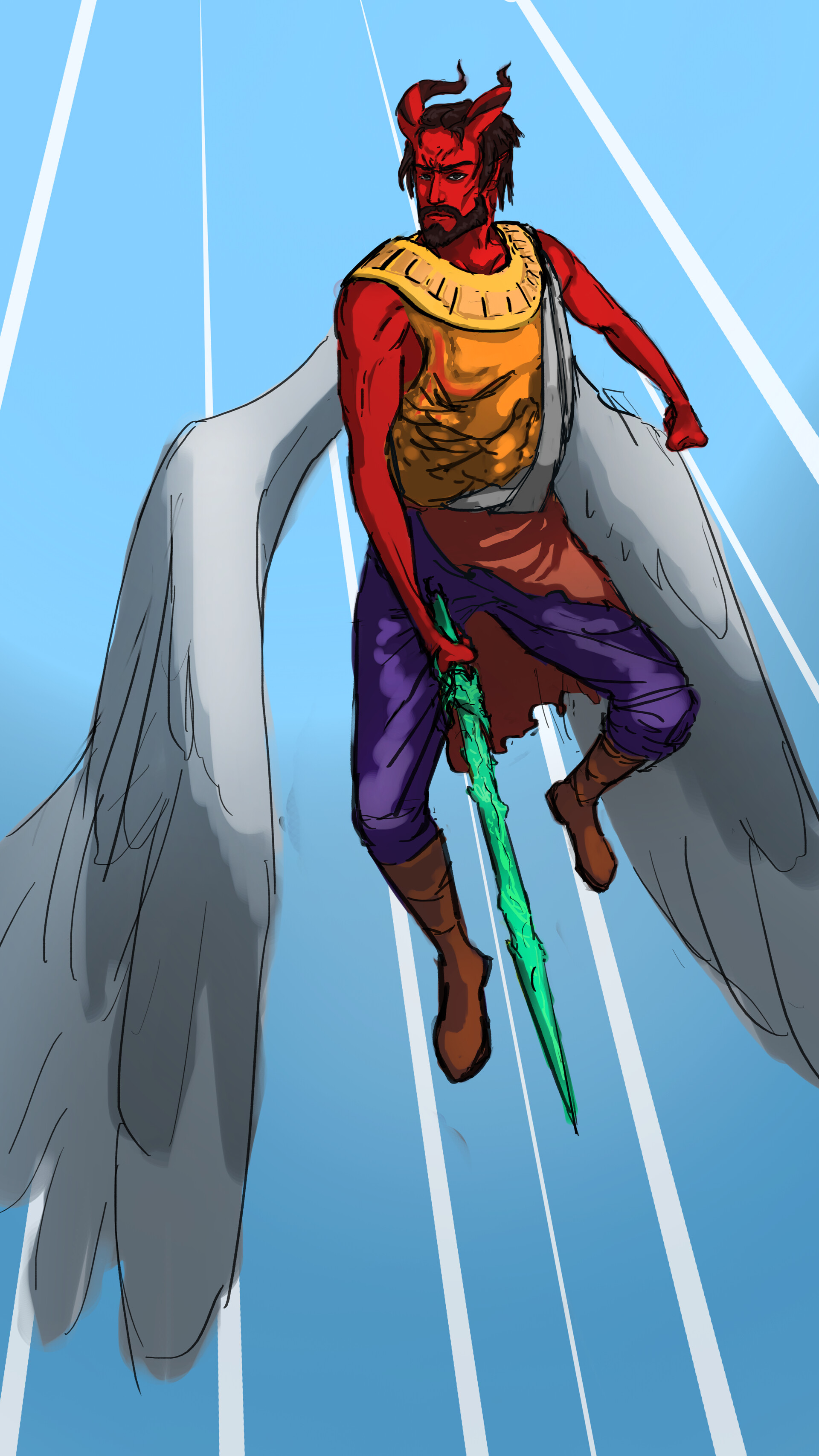 ArtStation - Caliban in Flight - Comission