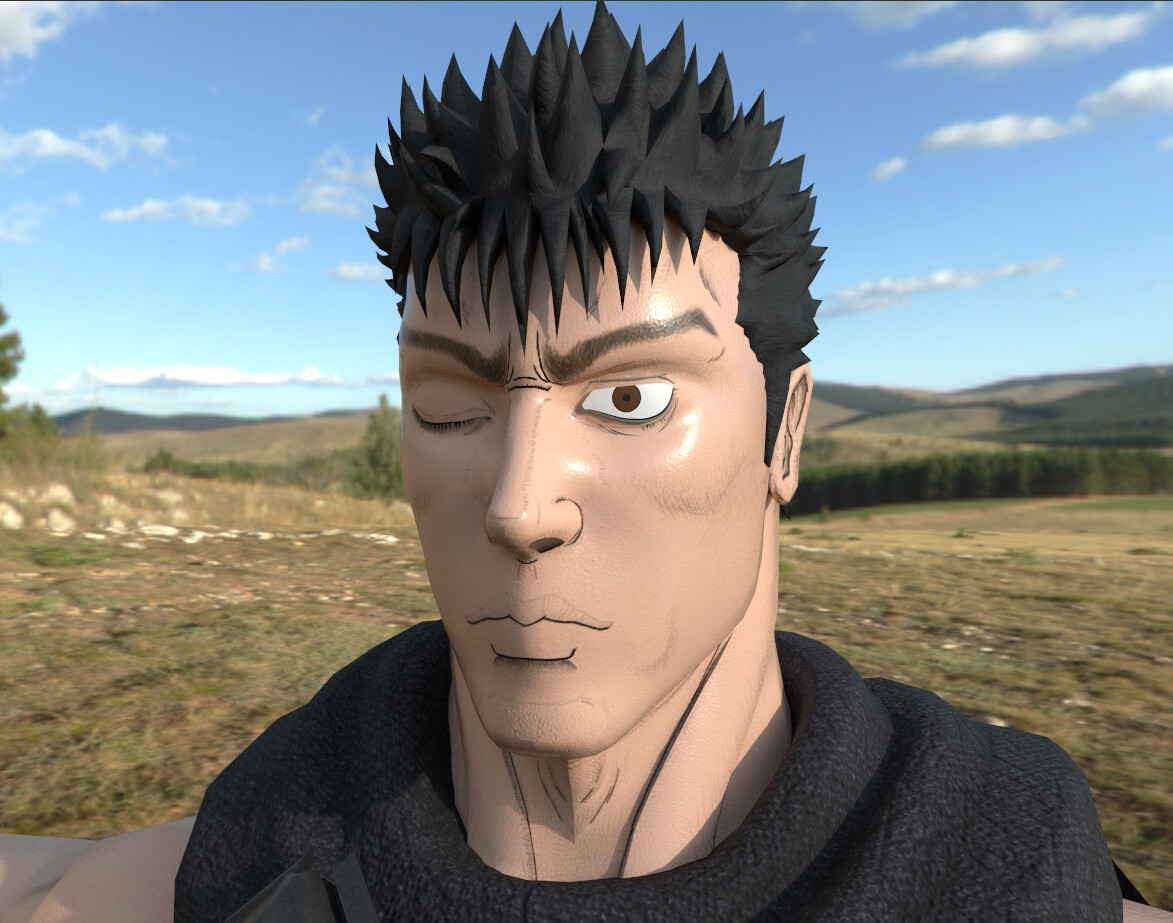 Aidan McGhee - Guts Bust - 2D/3D Hybrid Berserk model WIP