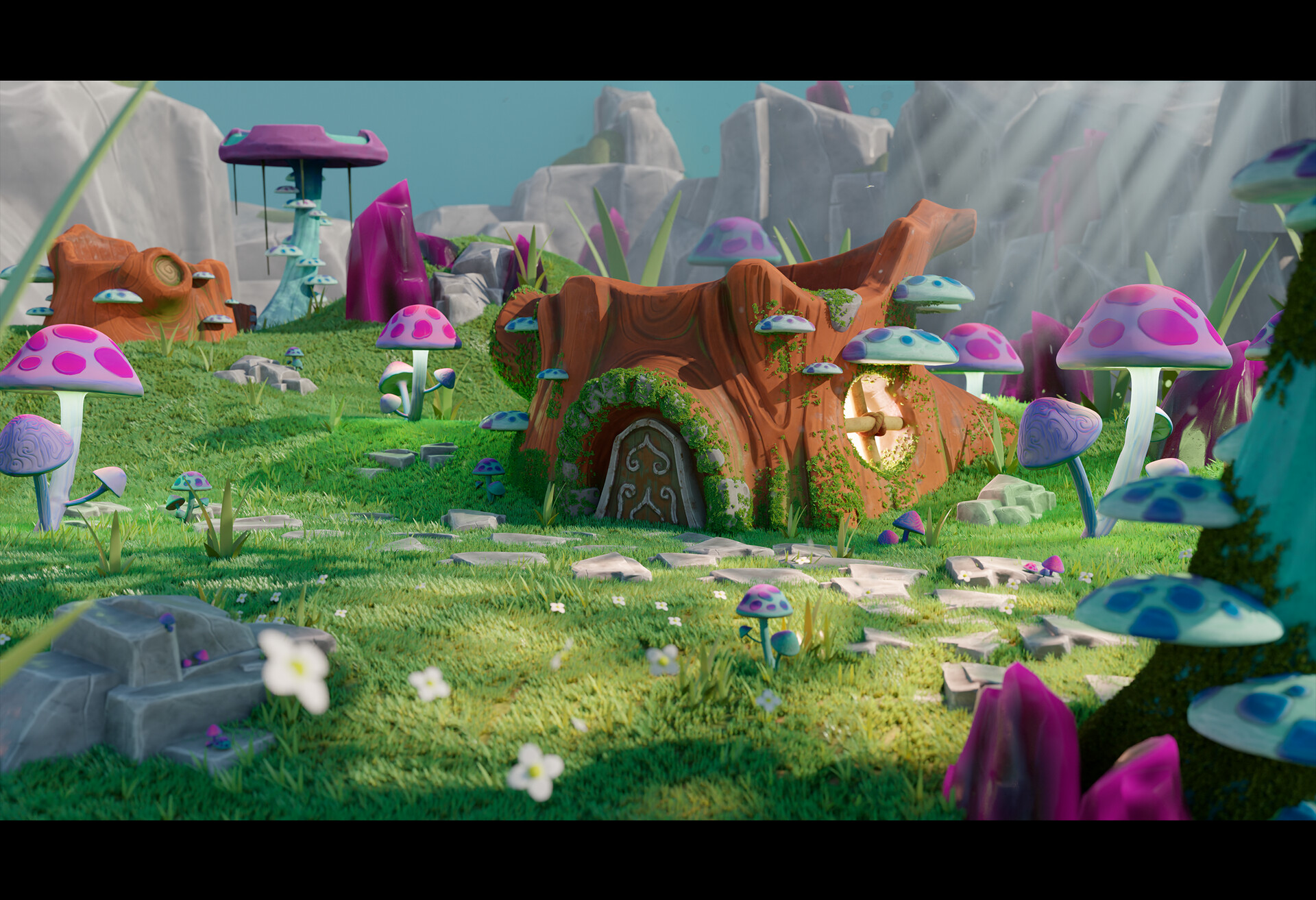 ArtStation - Trunk Tree Town - Fairy Town