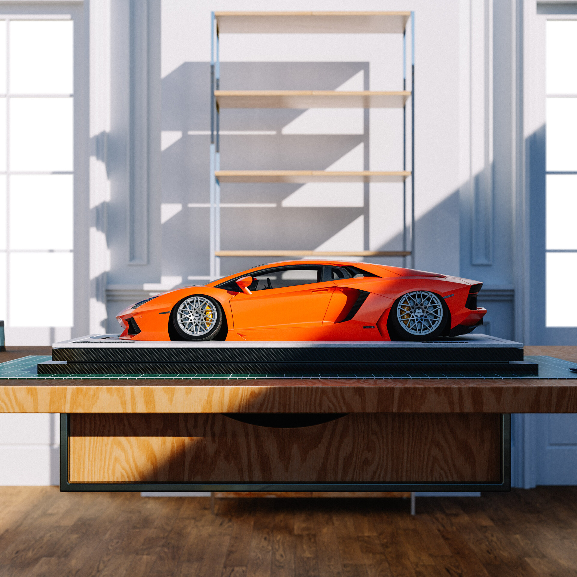 ArtStation - 1:8 Lamborghini Aventador/アヴェンタドール on Rotiform BLQ (モデルカー)