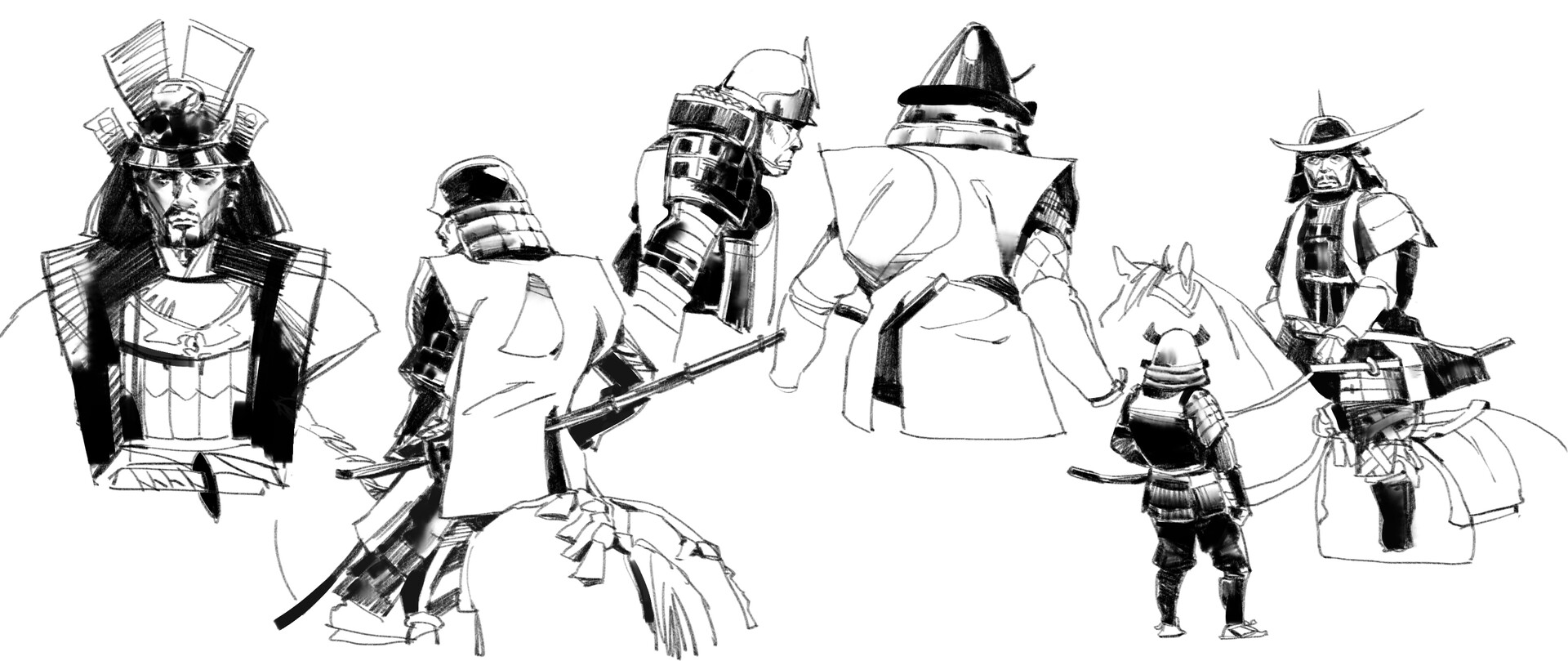 ArtStation - Samurai sketch