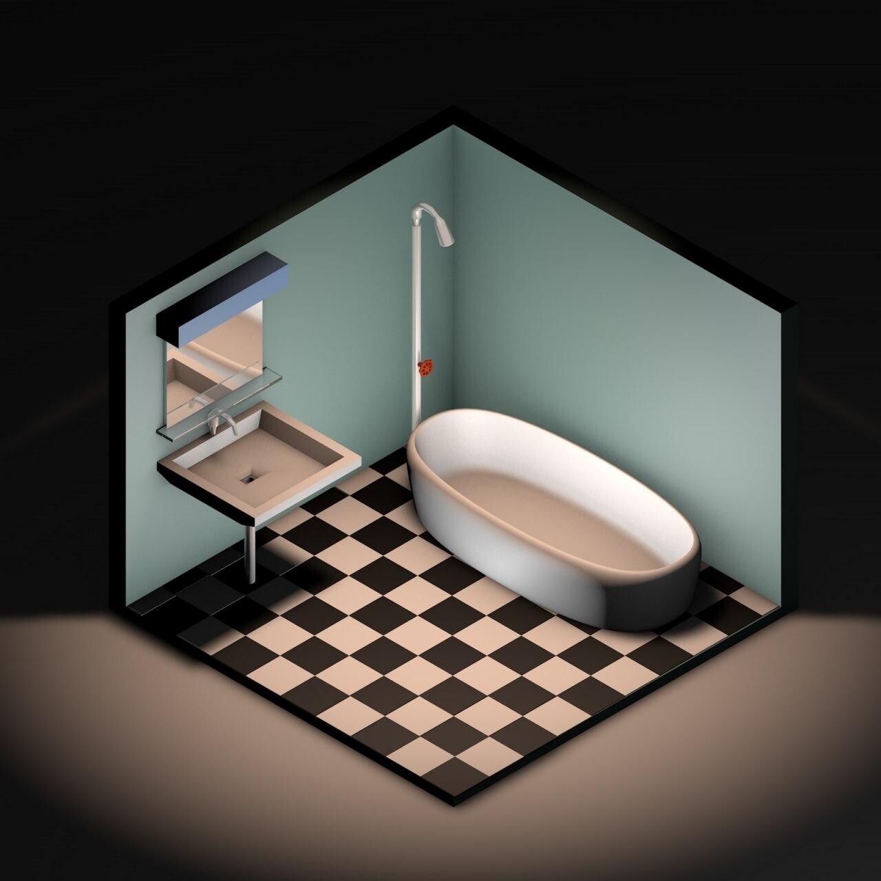 ArtStation - Kamar Mandi Isometric