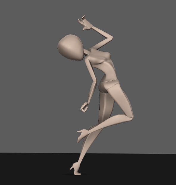 scared pose art reference