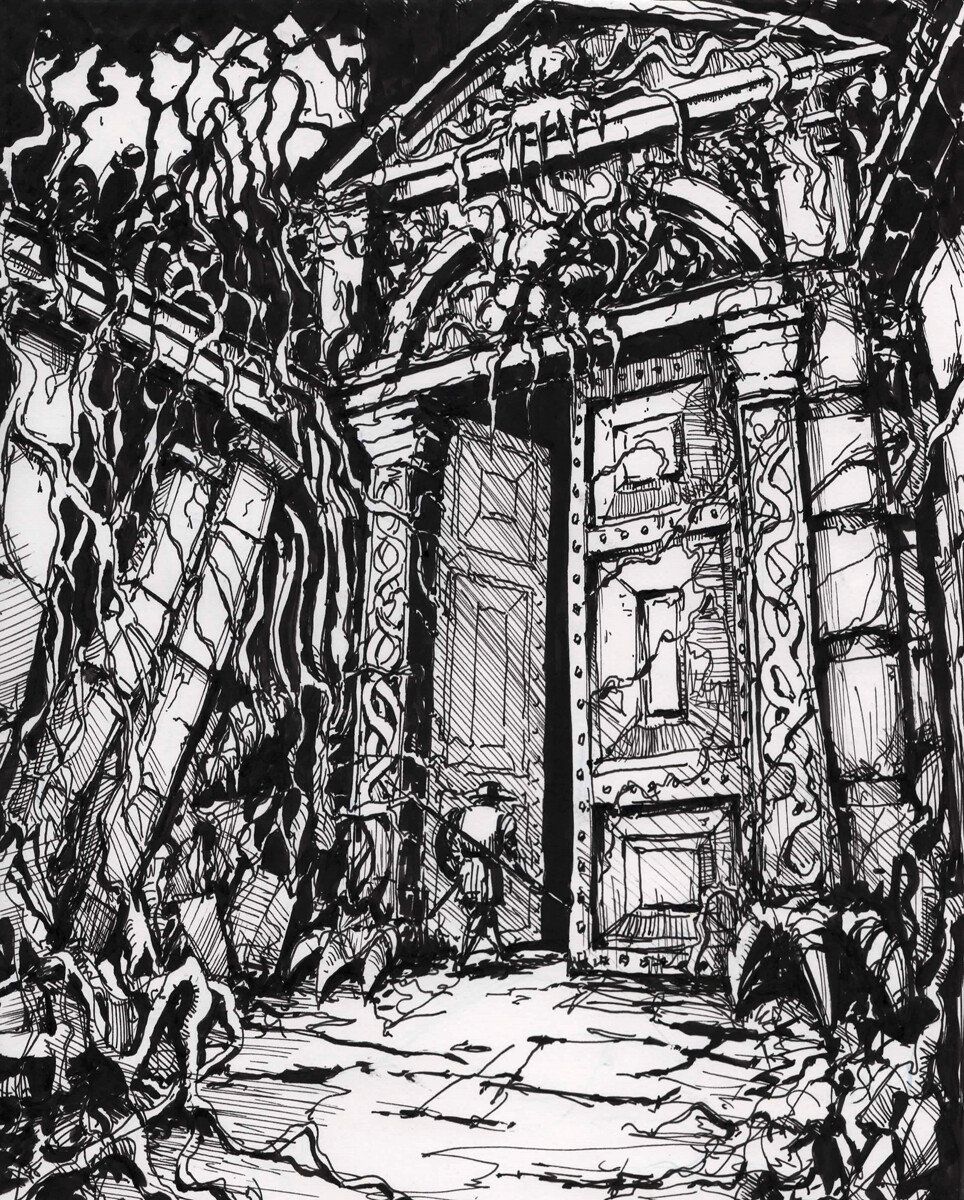 ArtStation - Dungeon Entrance Concept - Ink