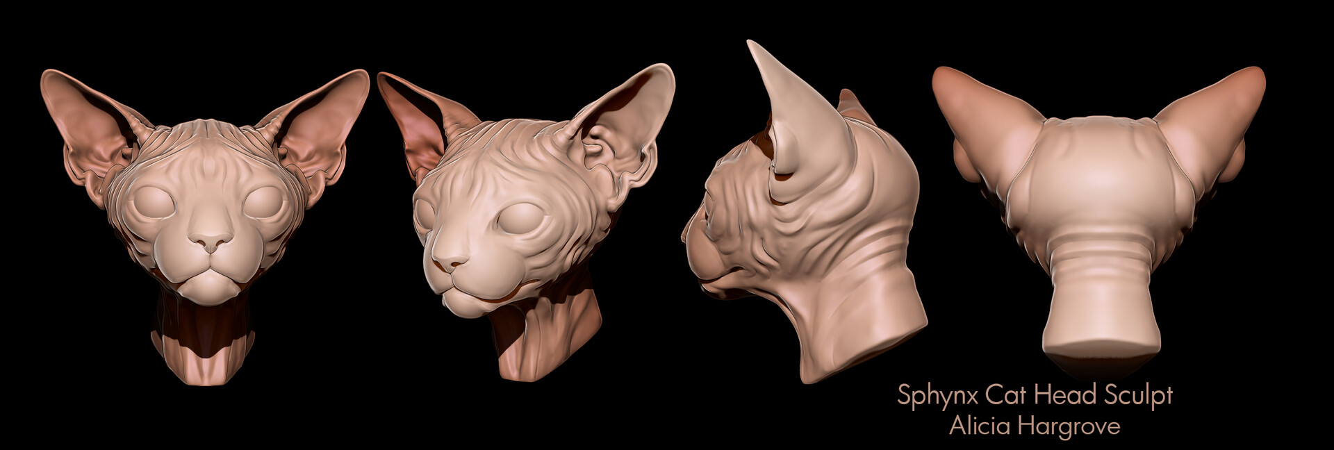 ArtStation - SPHYNX CAT HEAD SCULP