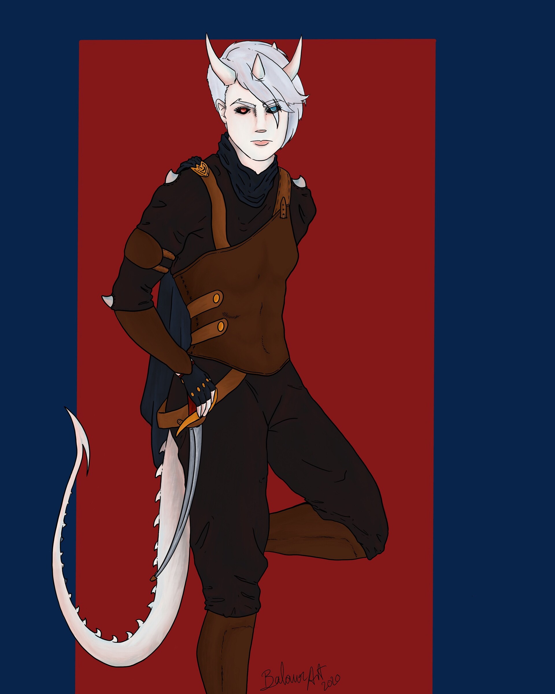 ArtStation - Eris, monk-warlock tiefling