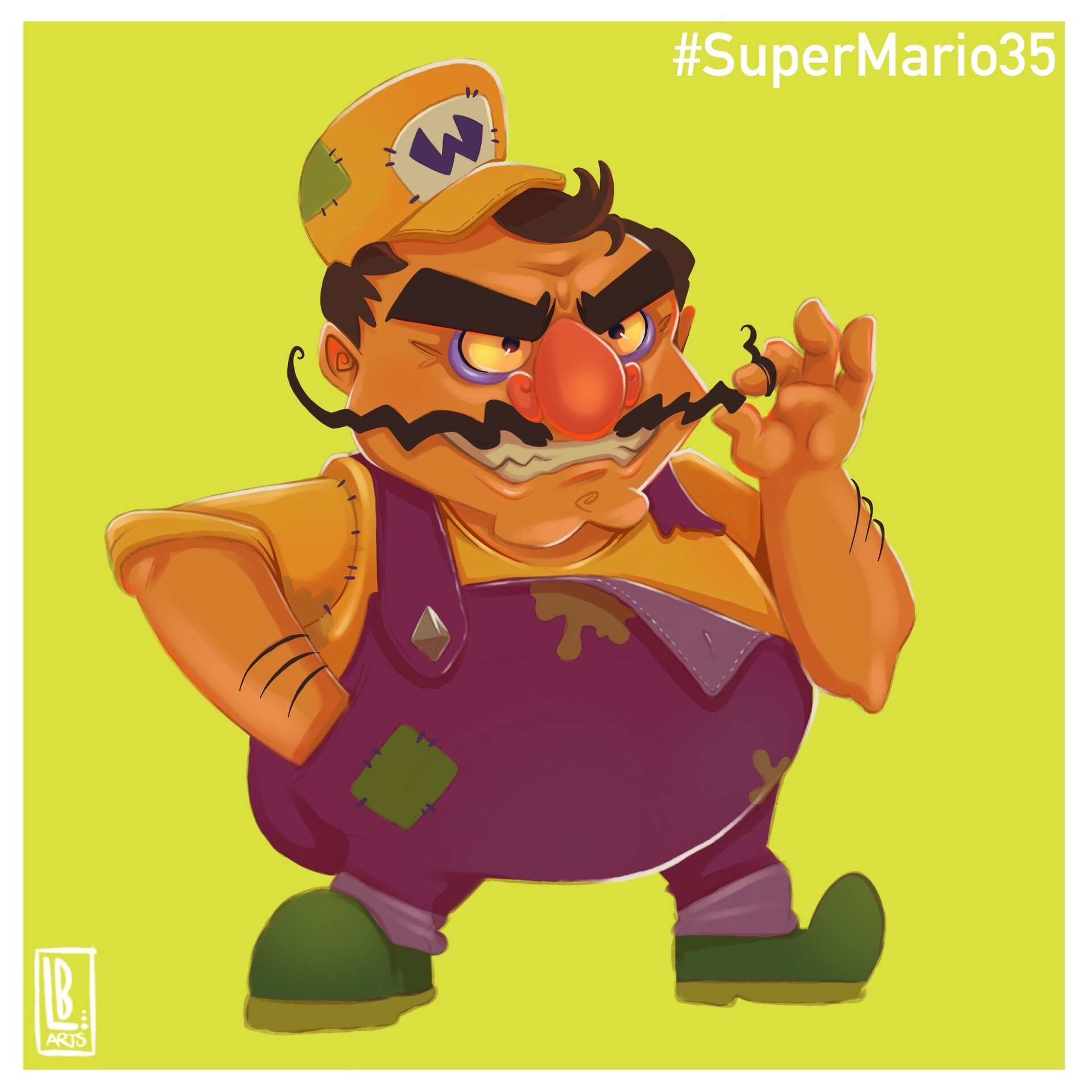 Lewis Blythe - Super Mario 35th Anniversary Illustration