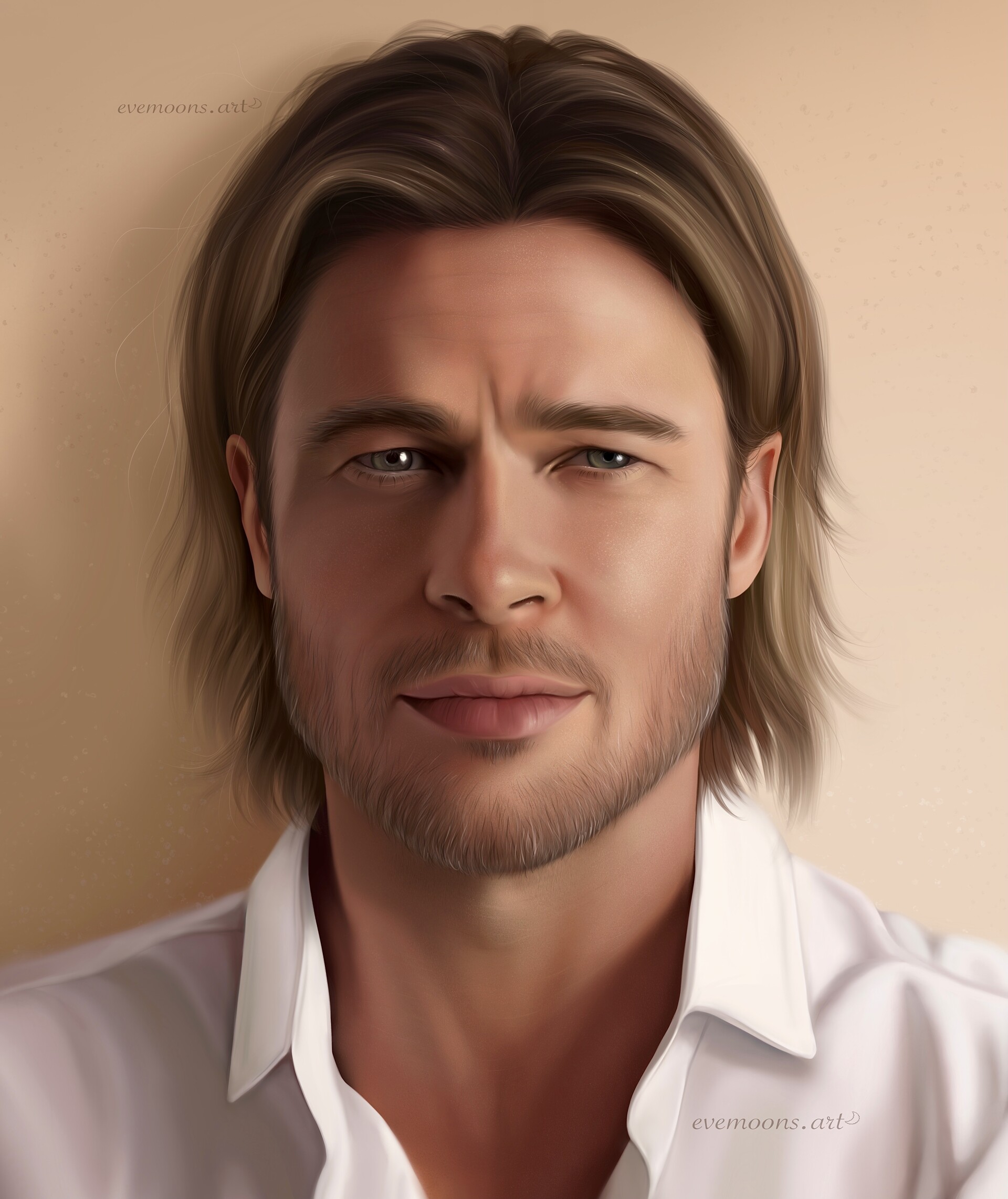 ArtStation - Portrait of Brad Pitt