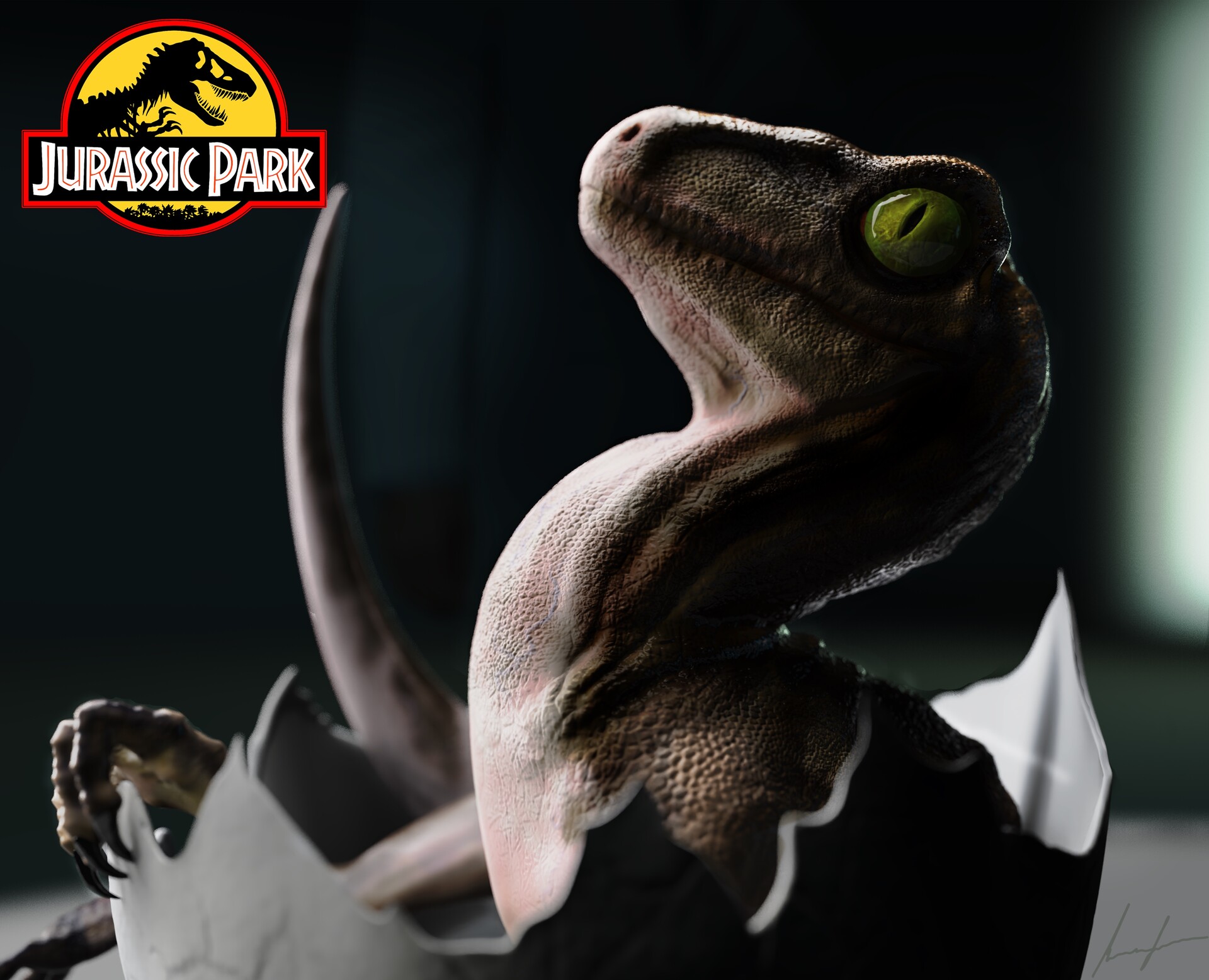 ArtStation - Baby velociraptor