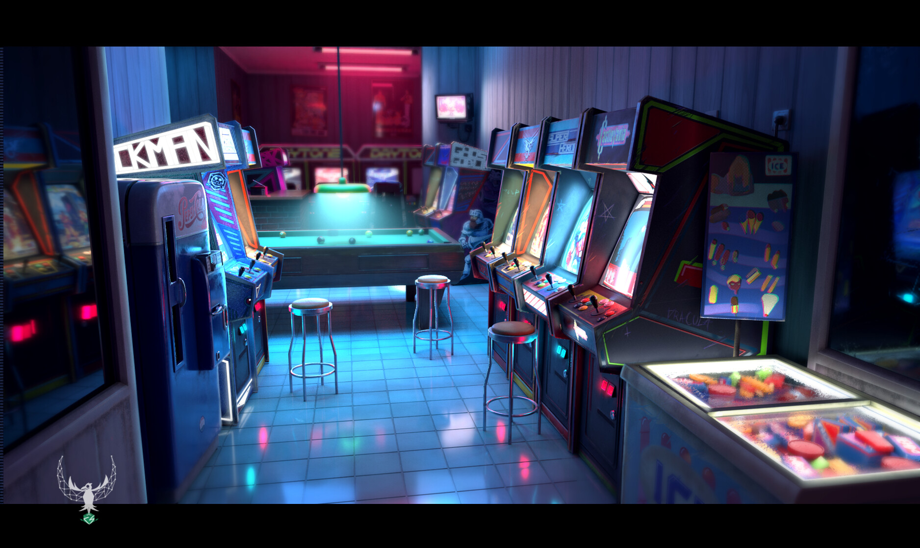 ArtStation - Arcade Room Night