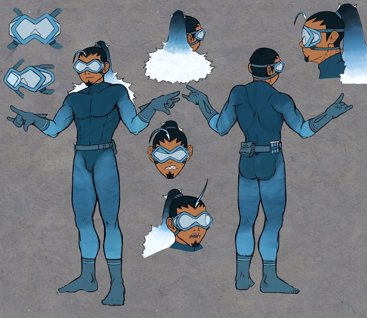 ArtStation - Shark-Wave: Superhero Concept